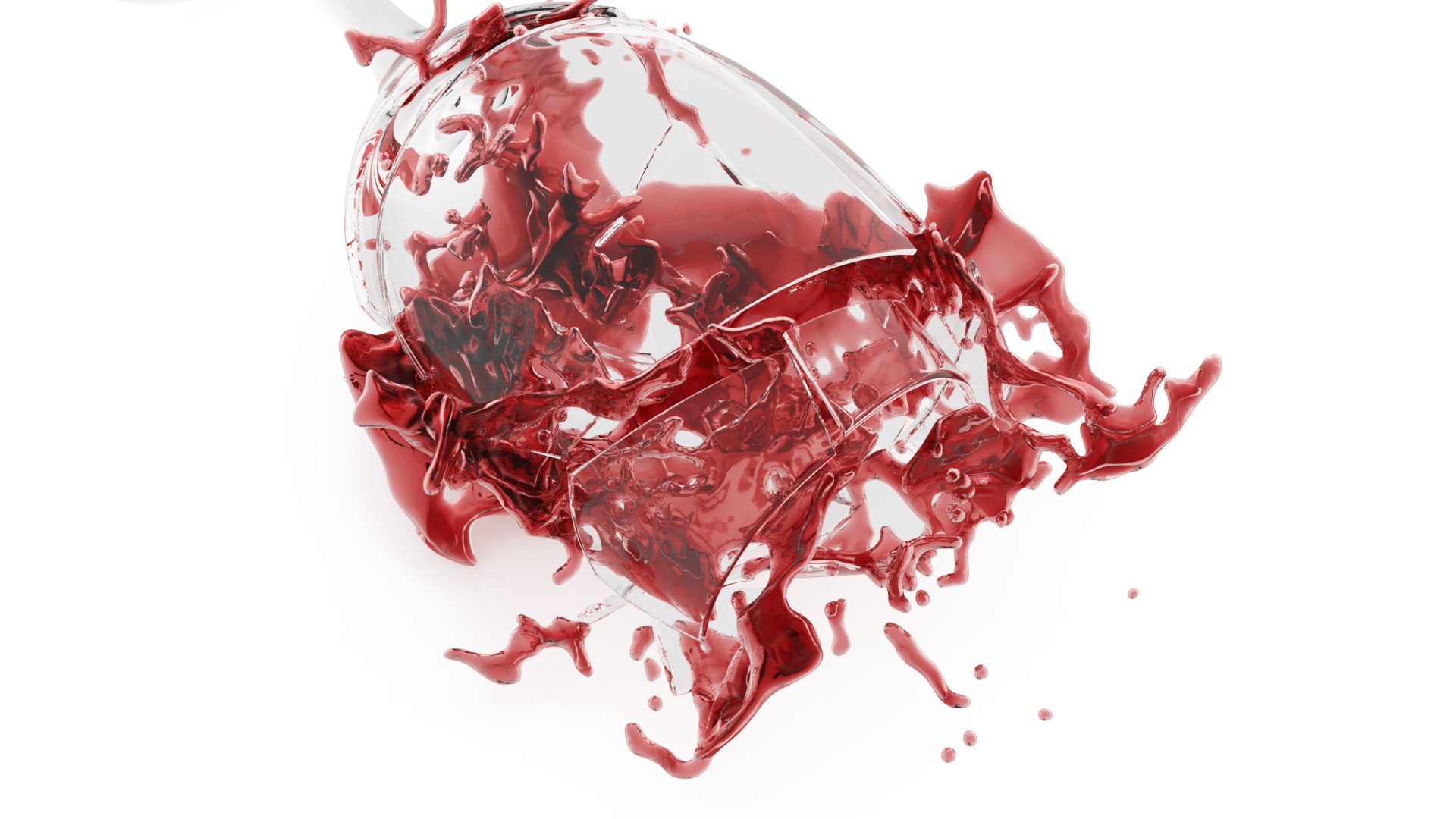 3D Dropped Glasses of Red Wine Collection - TurboSquid 2095009