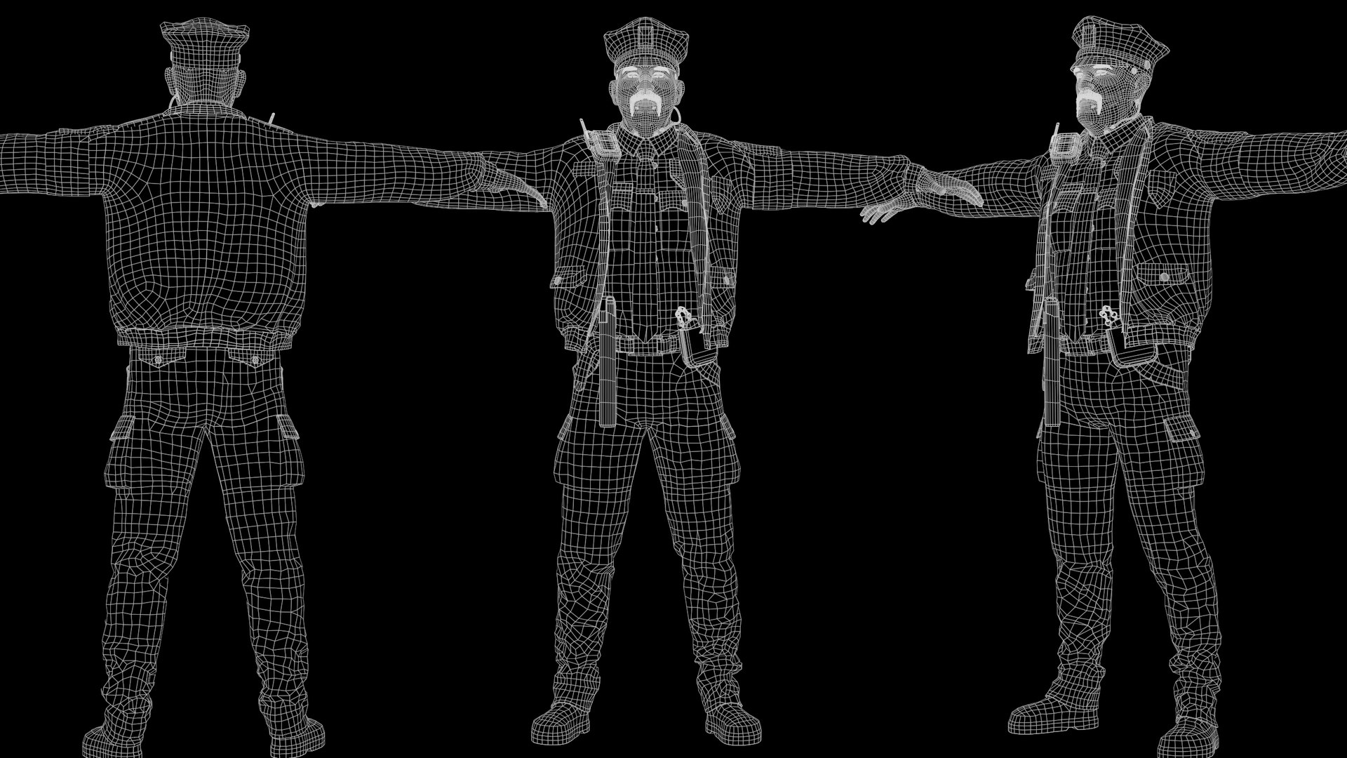 Cyberpunk Police Officer 3D Model - TurboSquid 2141714