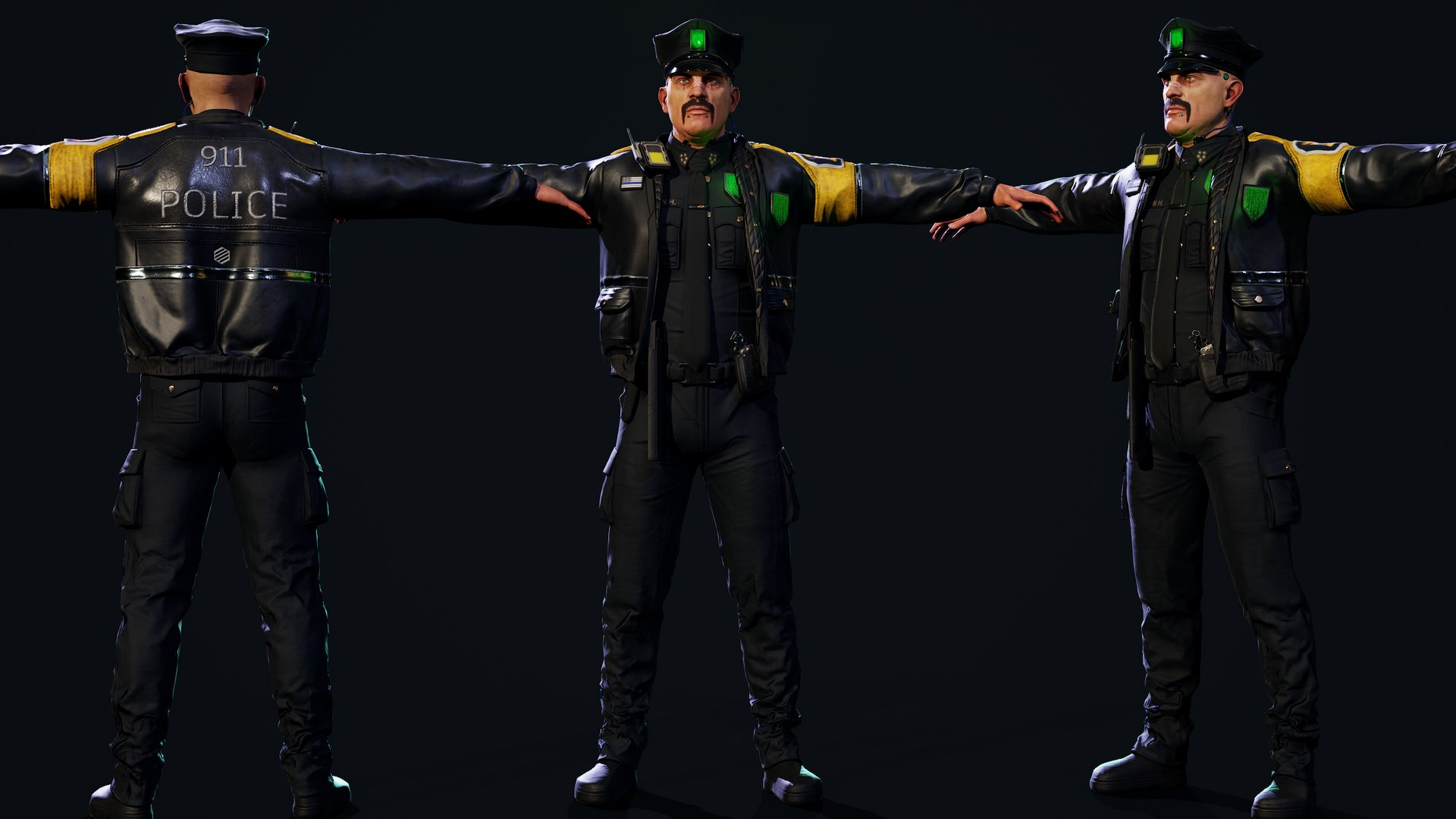 Cyberpunk Police Officer 3D Model - TurboSquid 2141714