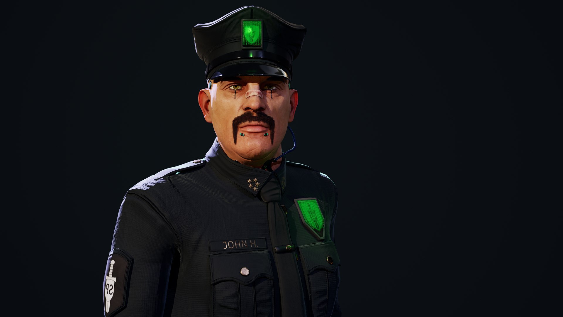 Cyberpunk Police Officer 3D Model - TurboSquid 2141714