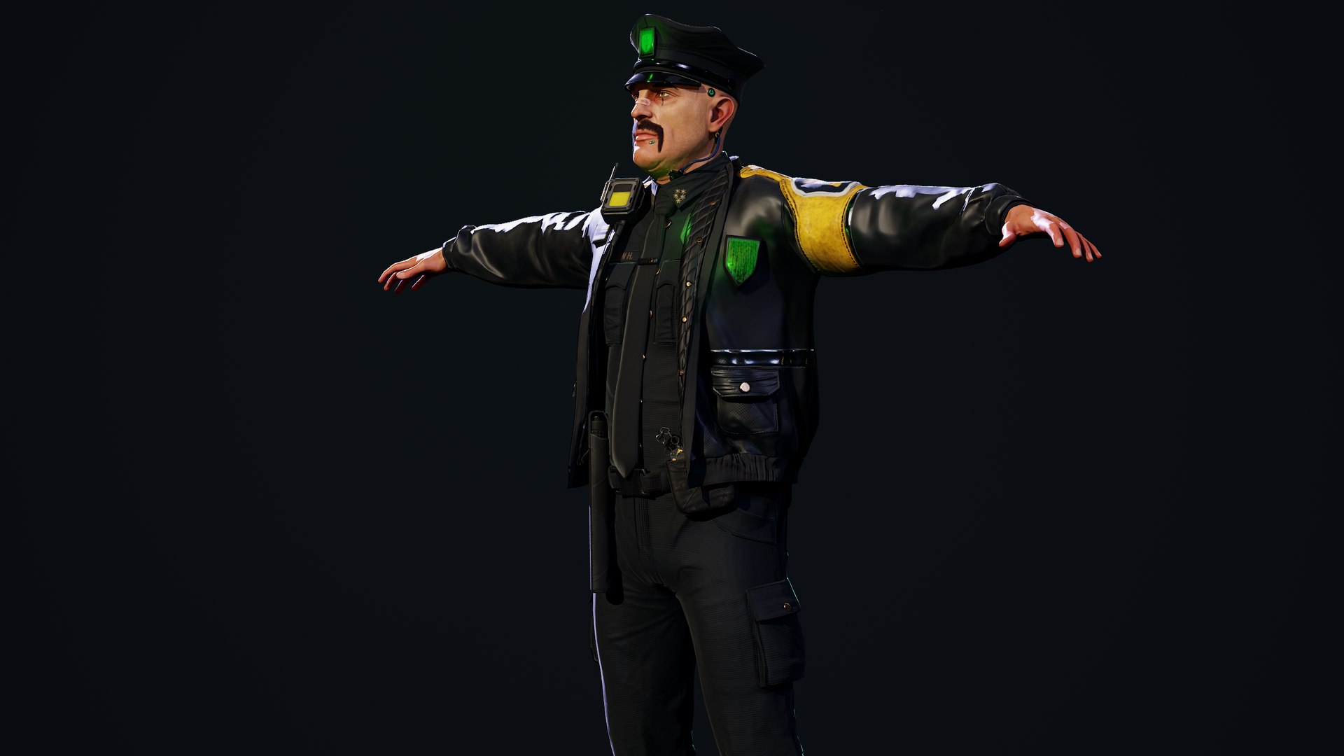 Cyberpunk Police Officer 3D Model - TurboSquid 2141714