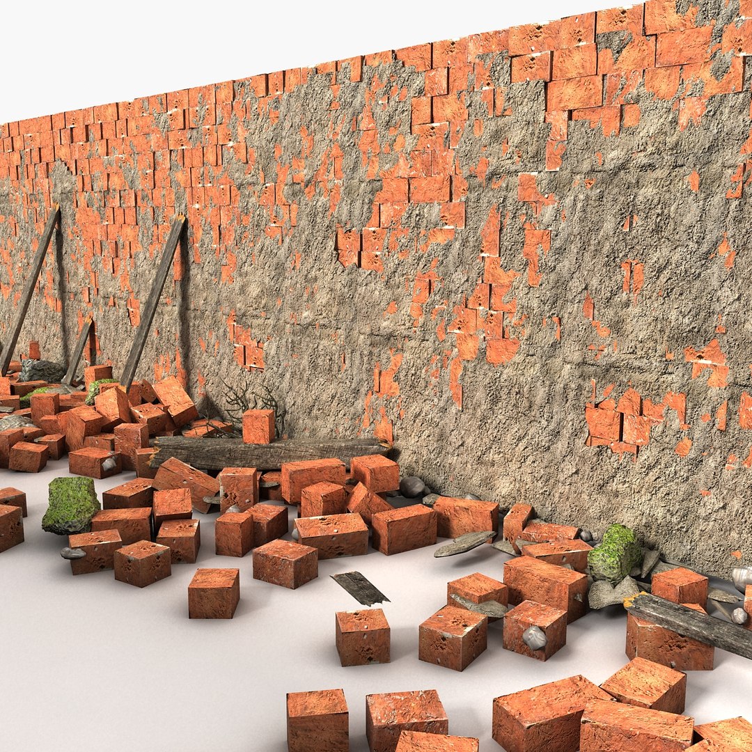 Rubble Wall 3d Model