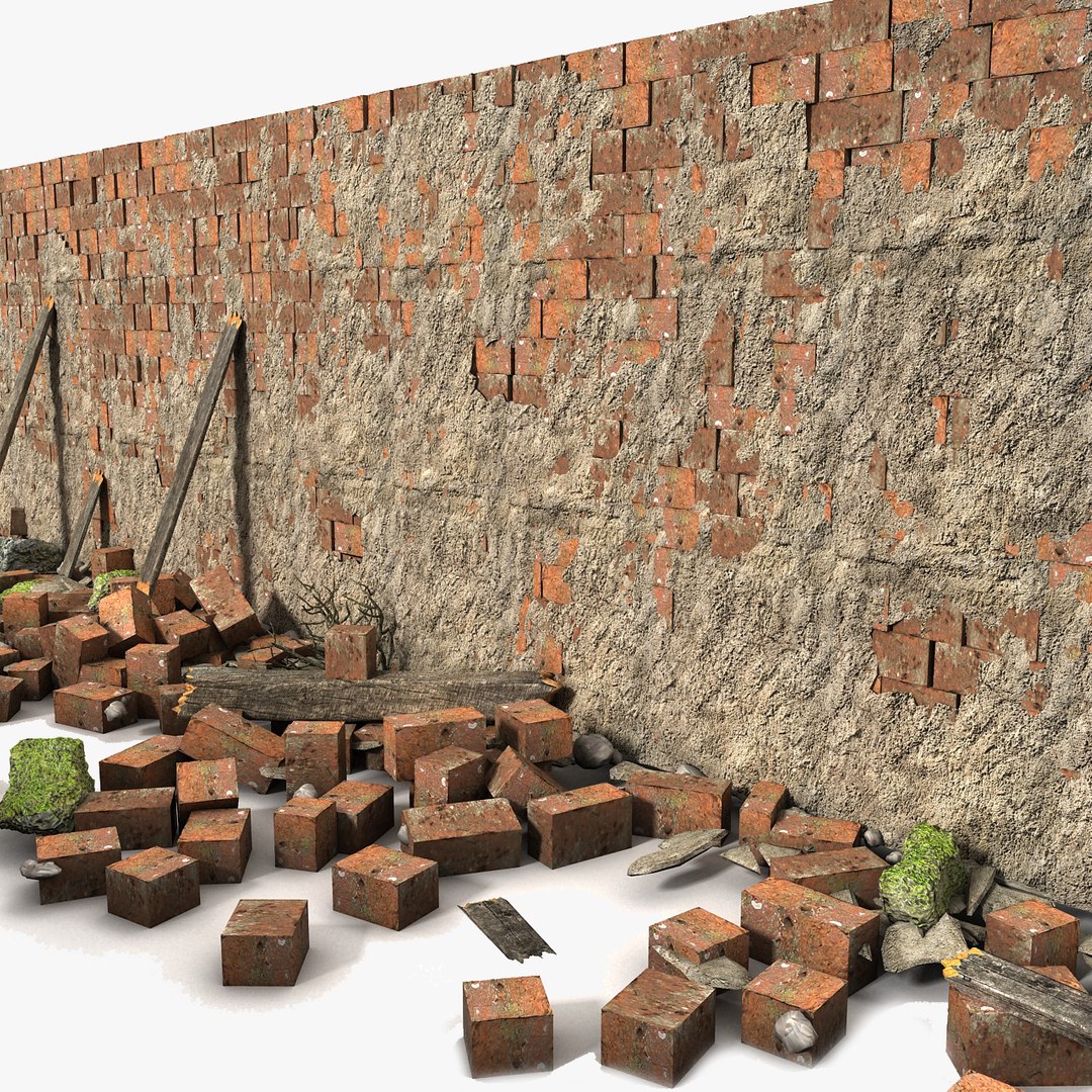 Rubble Wall 3d Model