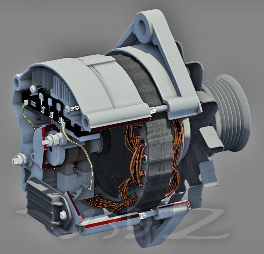 3d Car Generator Alternator