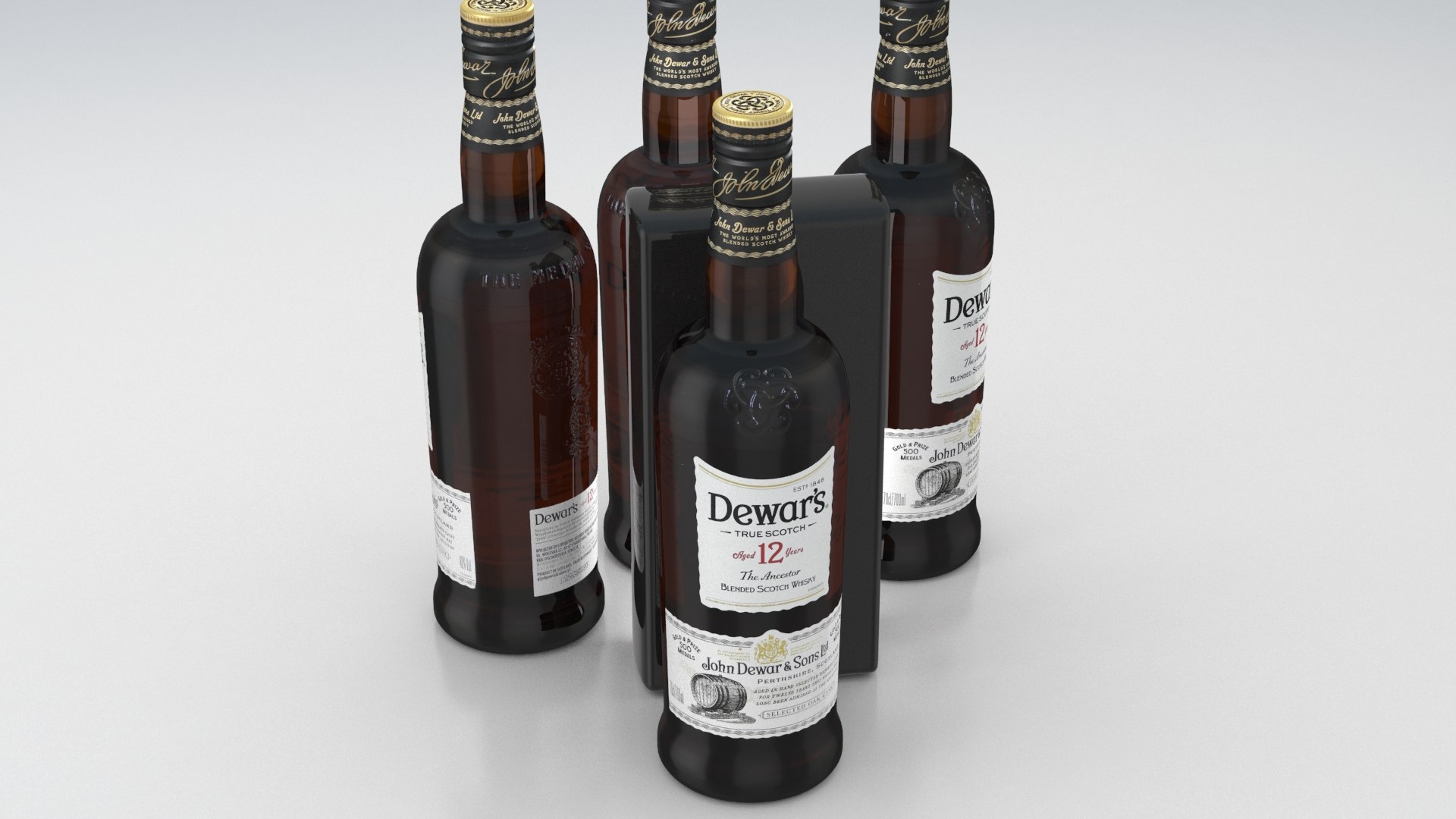Alcohol Bottle Whisky 3D Model - TurboSquid 1519565