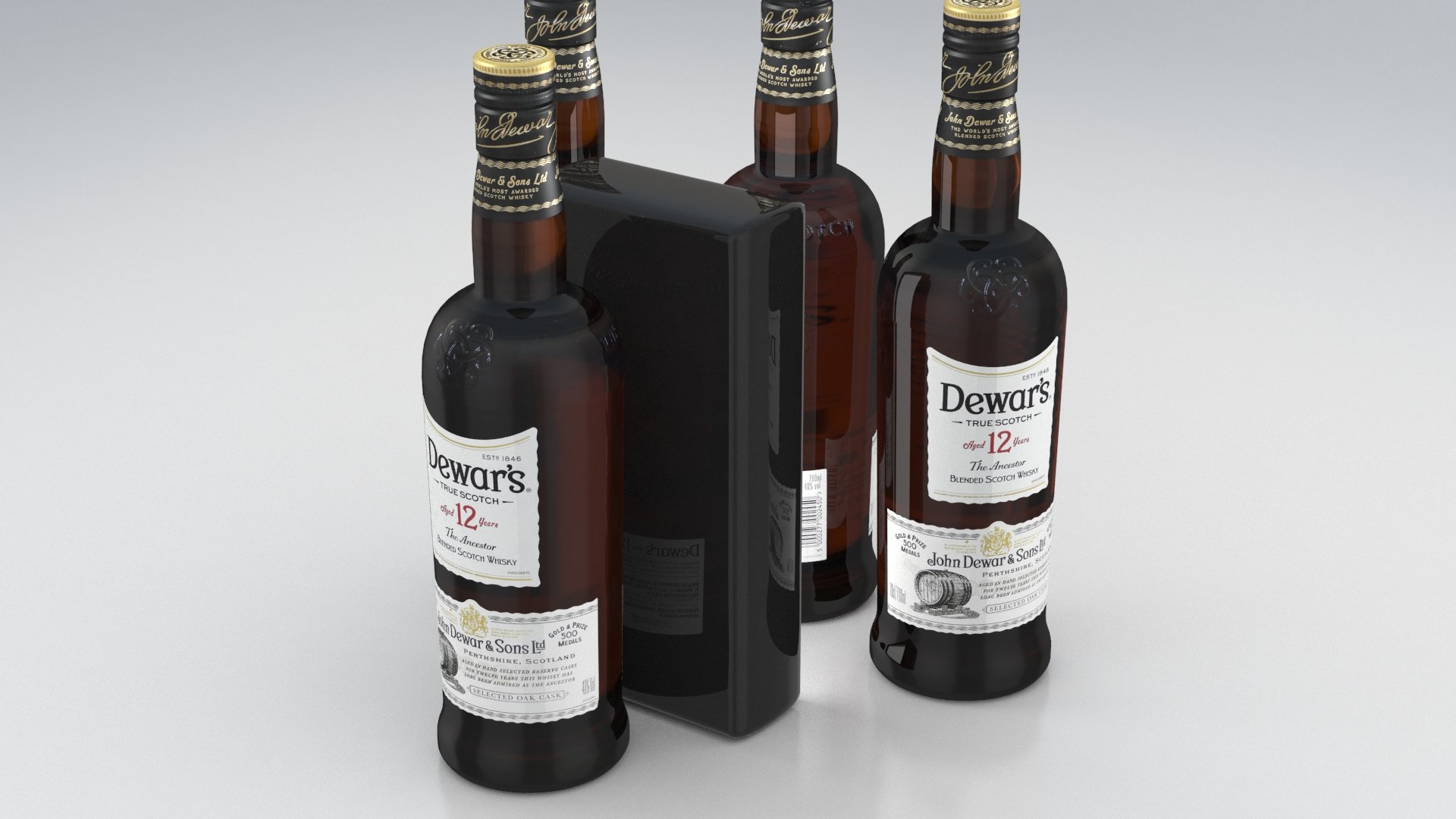 Alcohol Bottle Whisky 3D Model - TurboSquid 1519565