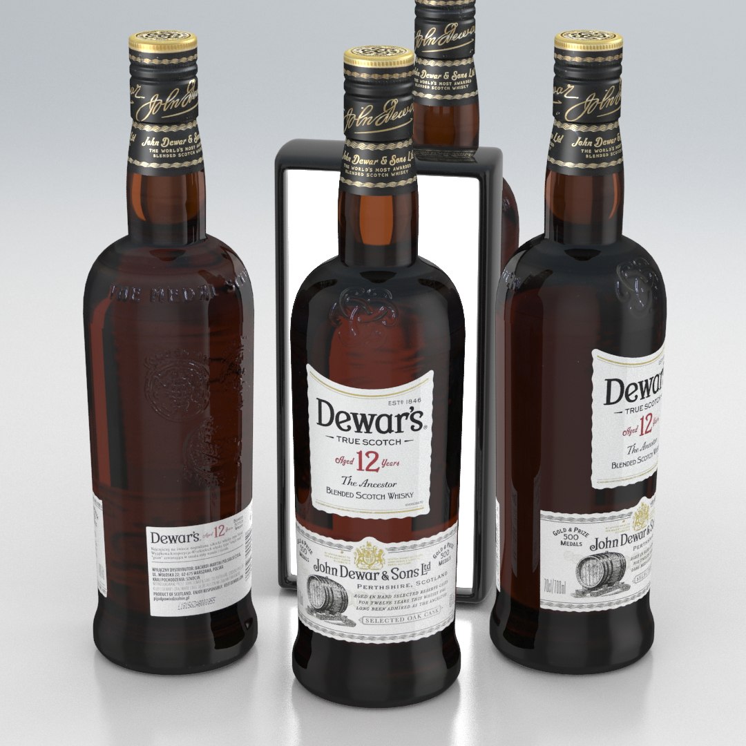 Alcohol Bottle Whisky 3D Model - TurboSquid 1519565