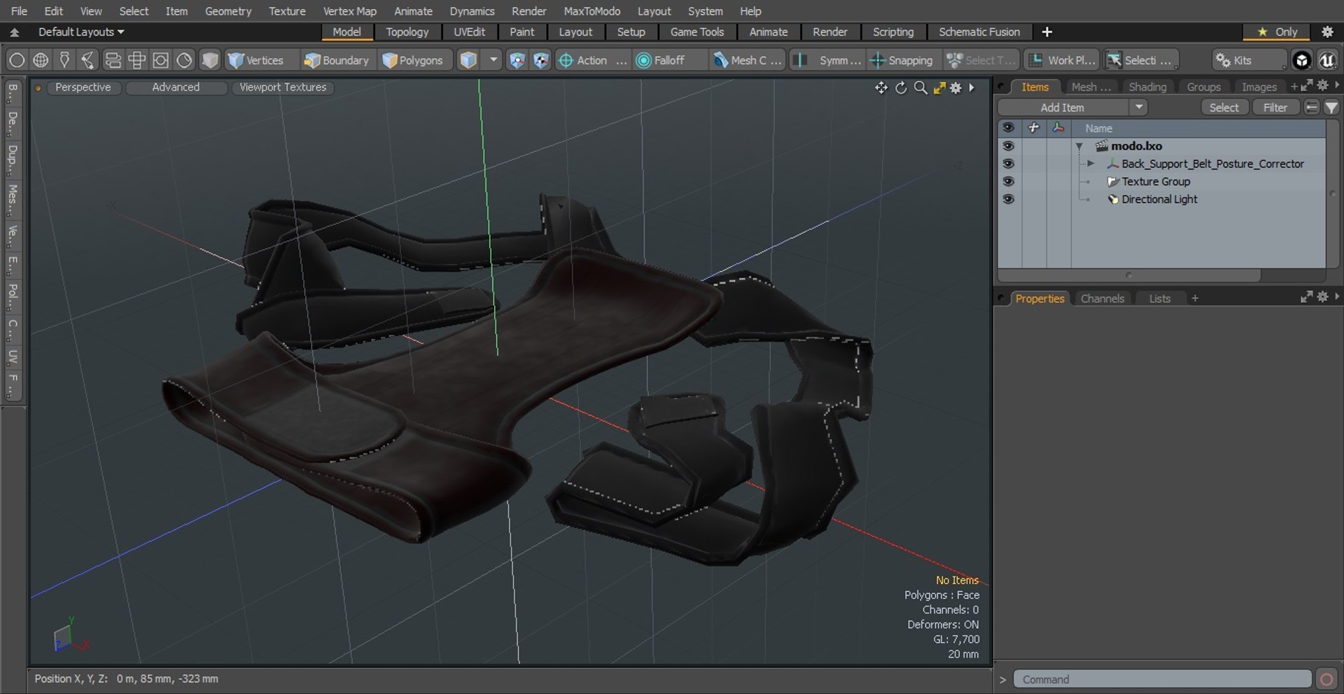3D Back Support Belt Posture Corrector Model - TurboSquid 2163444