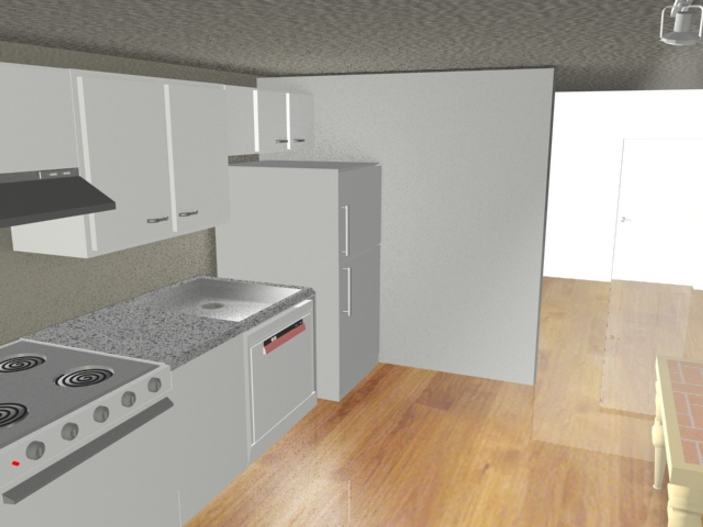 Studio Apartment 3d Model
