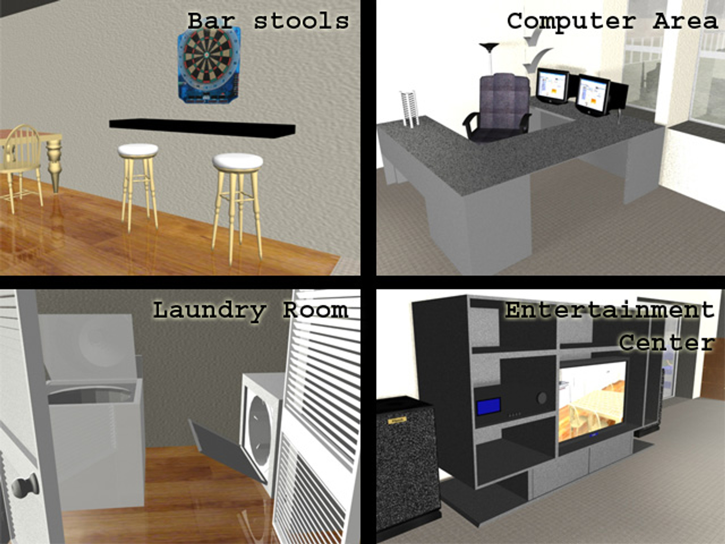 studio apartment 3d model
