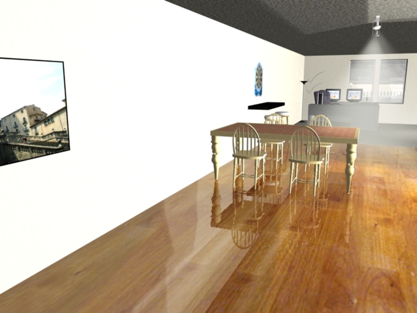 Studio Apartment 3d Model