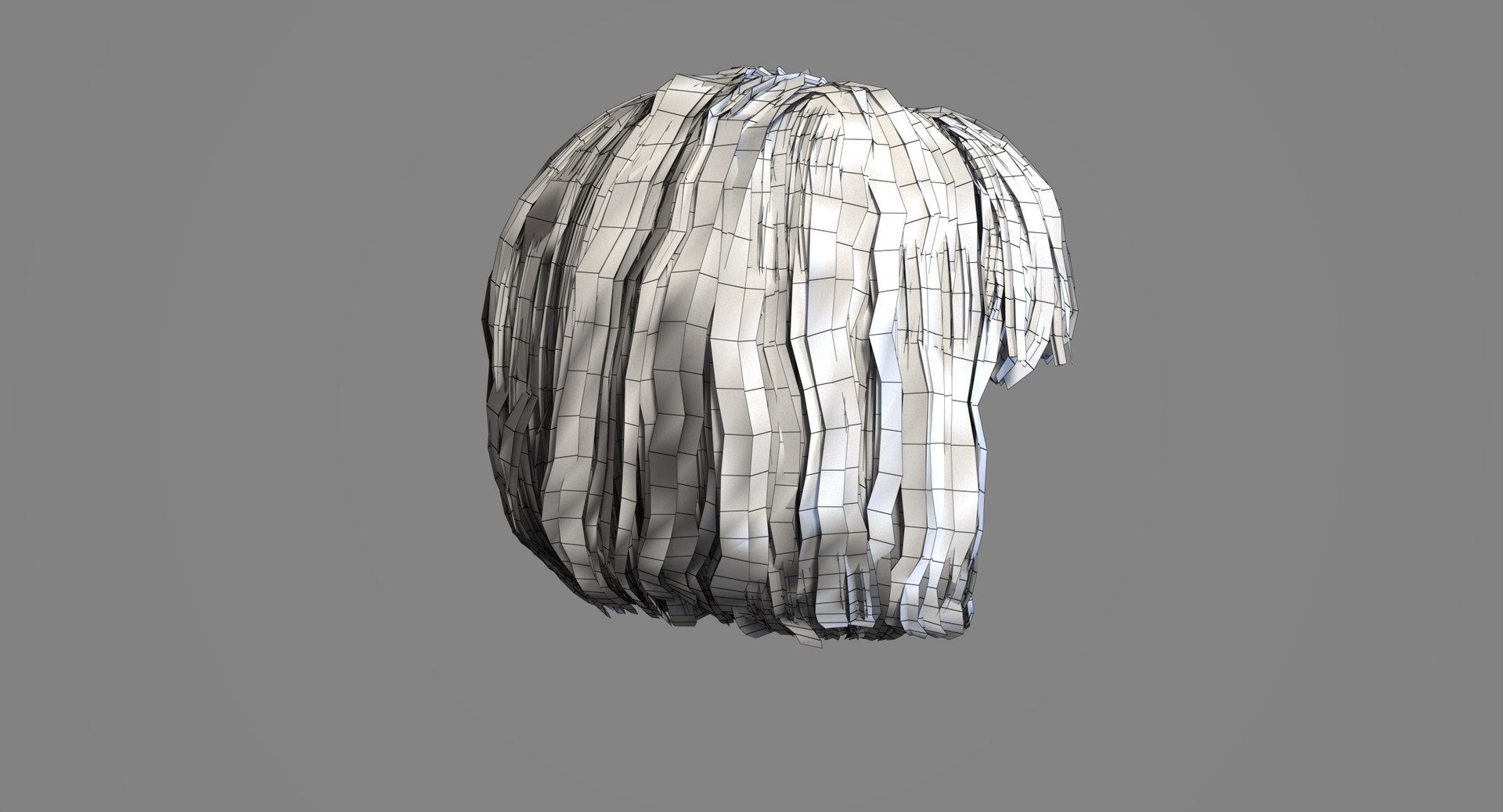 3D Realistic Short Straight Haircut With Bangs Black Hair 3D Model ...