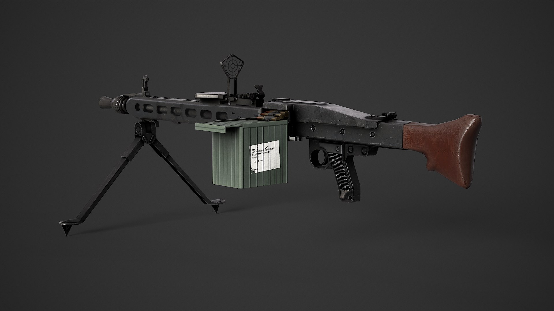 3D Model Mg-3 Beretta Mg42-52 - TurboSquid 2398642