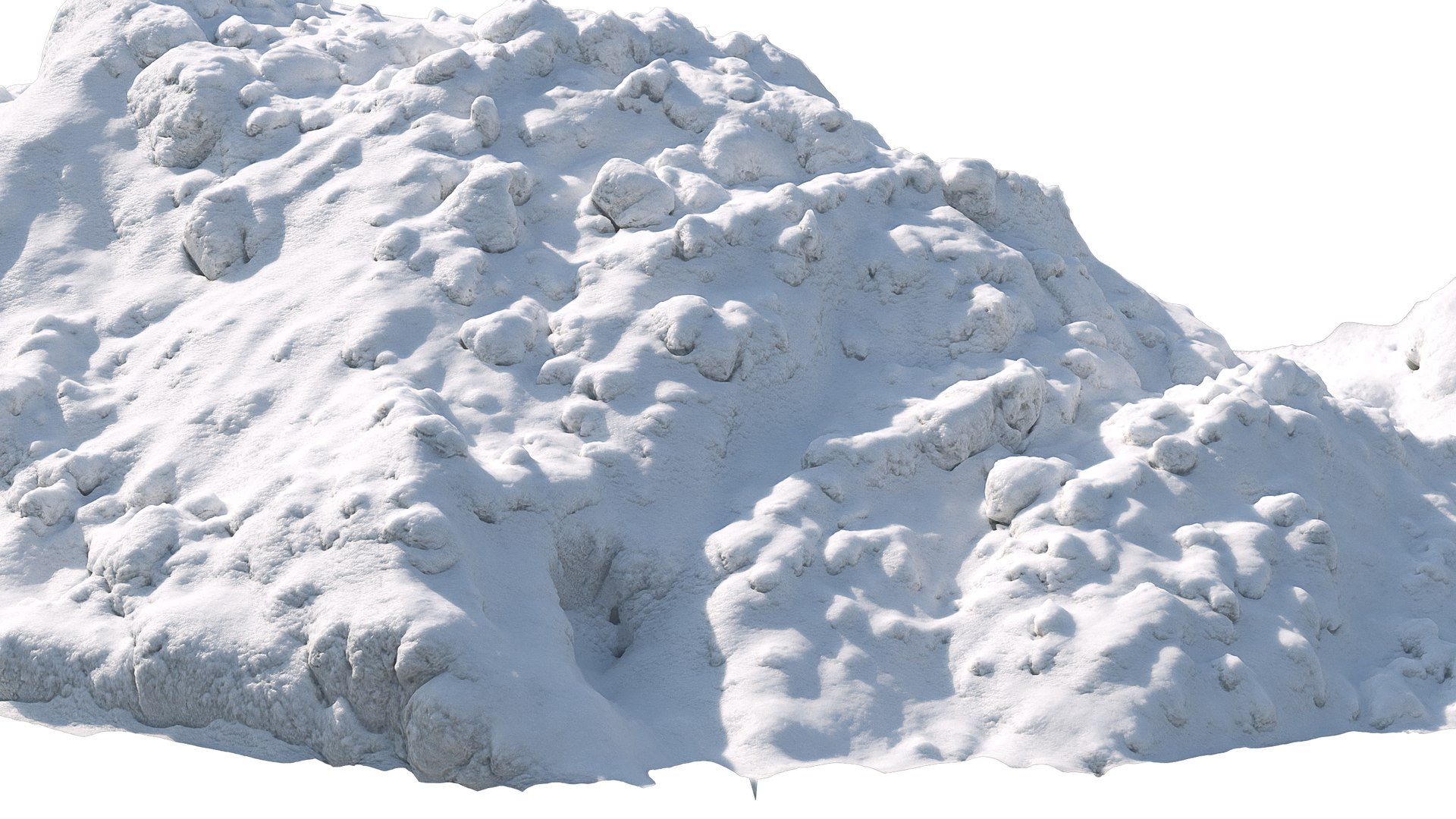 3D Snow Wall Mountain - TurboSquid 1837640