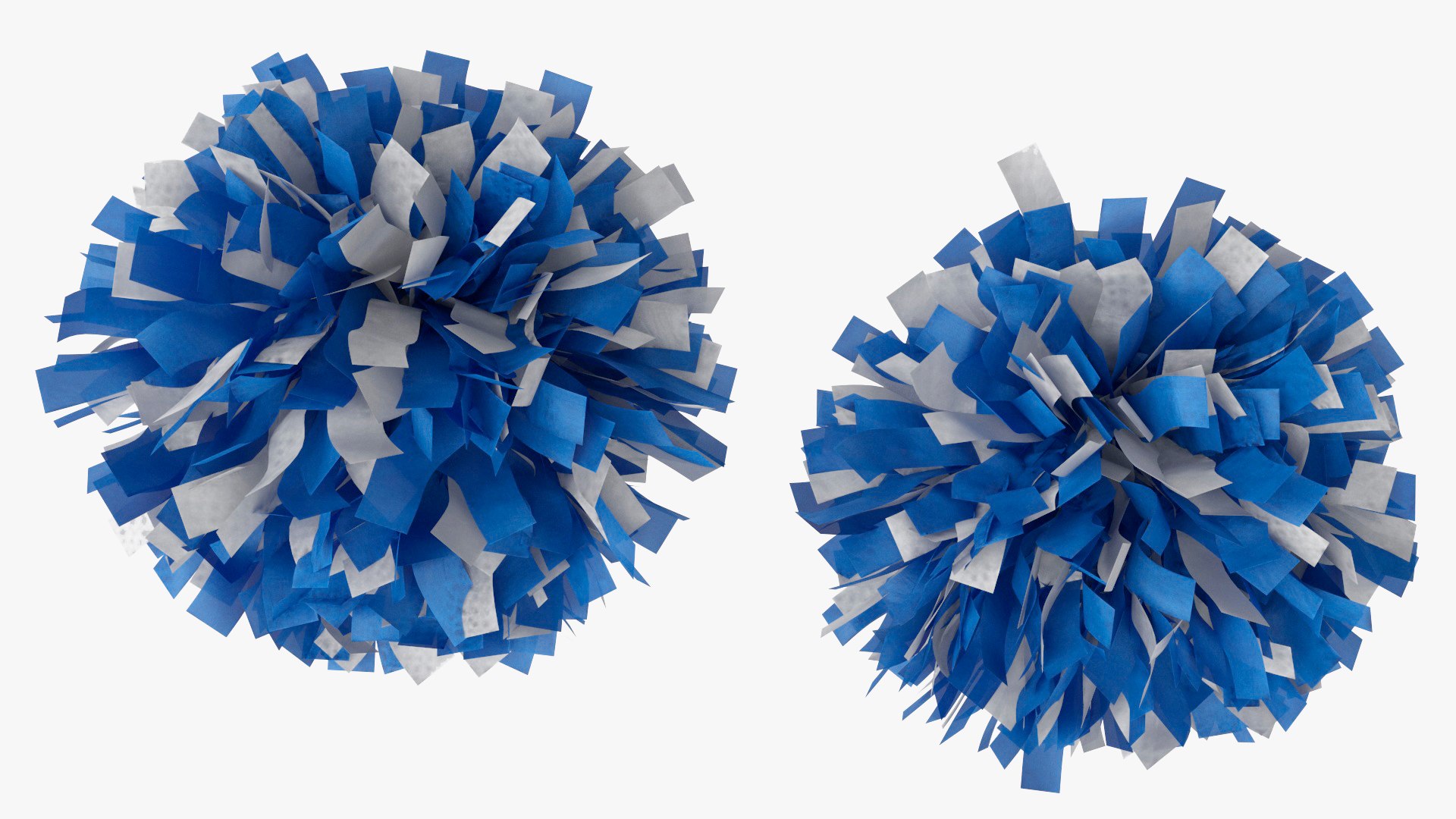 3D Model Pom Poms Blue Color - TurboSquid 2175126