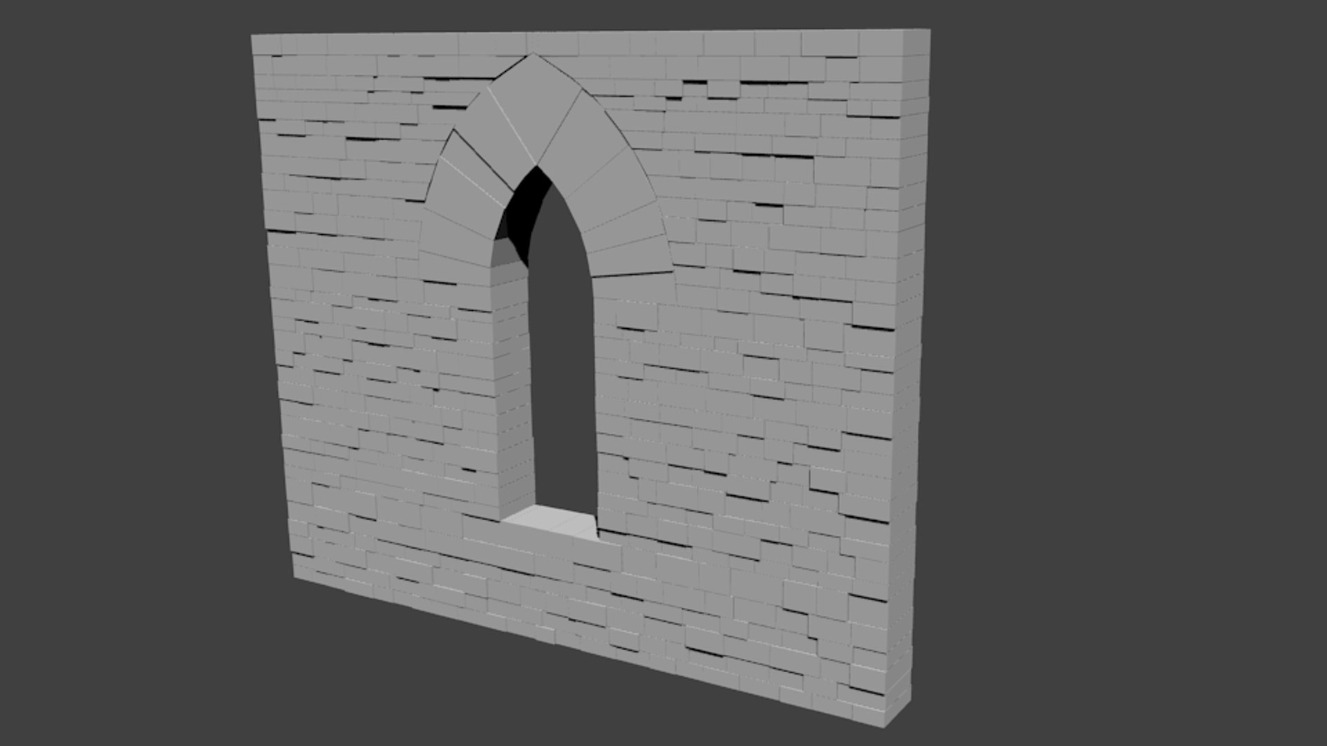 modular medieval castle wall 3d blend