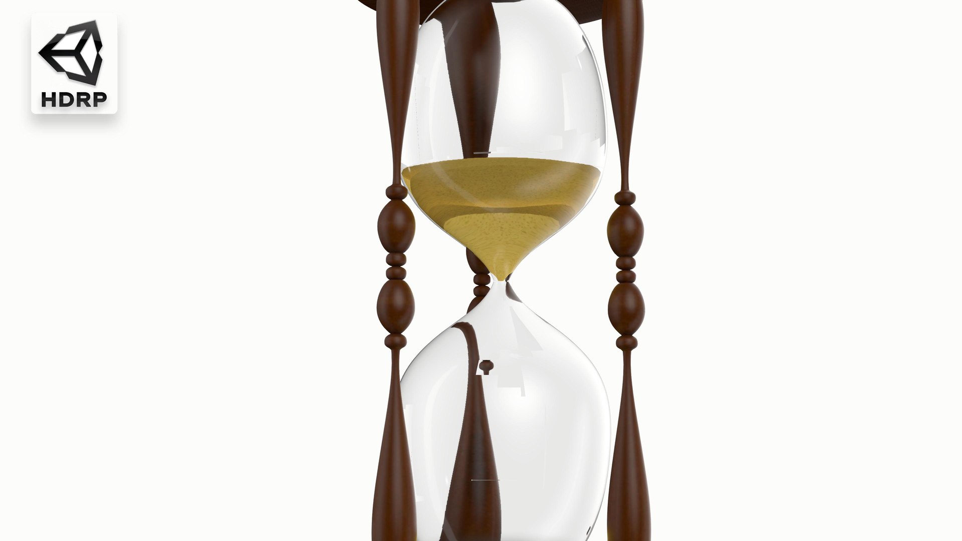 3D Model Realistic Hourglass 3d Model Unity Hdrp - TurboSquid 2207172