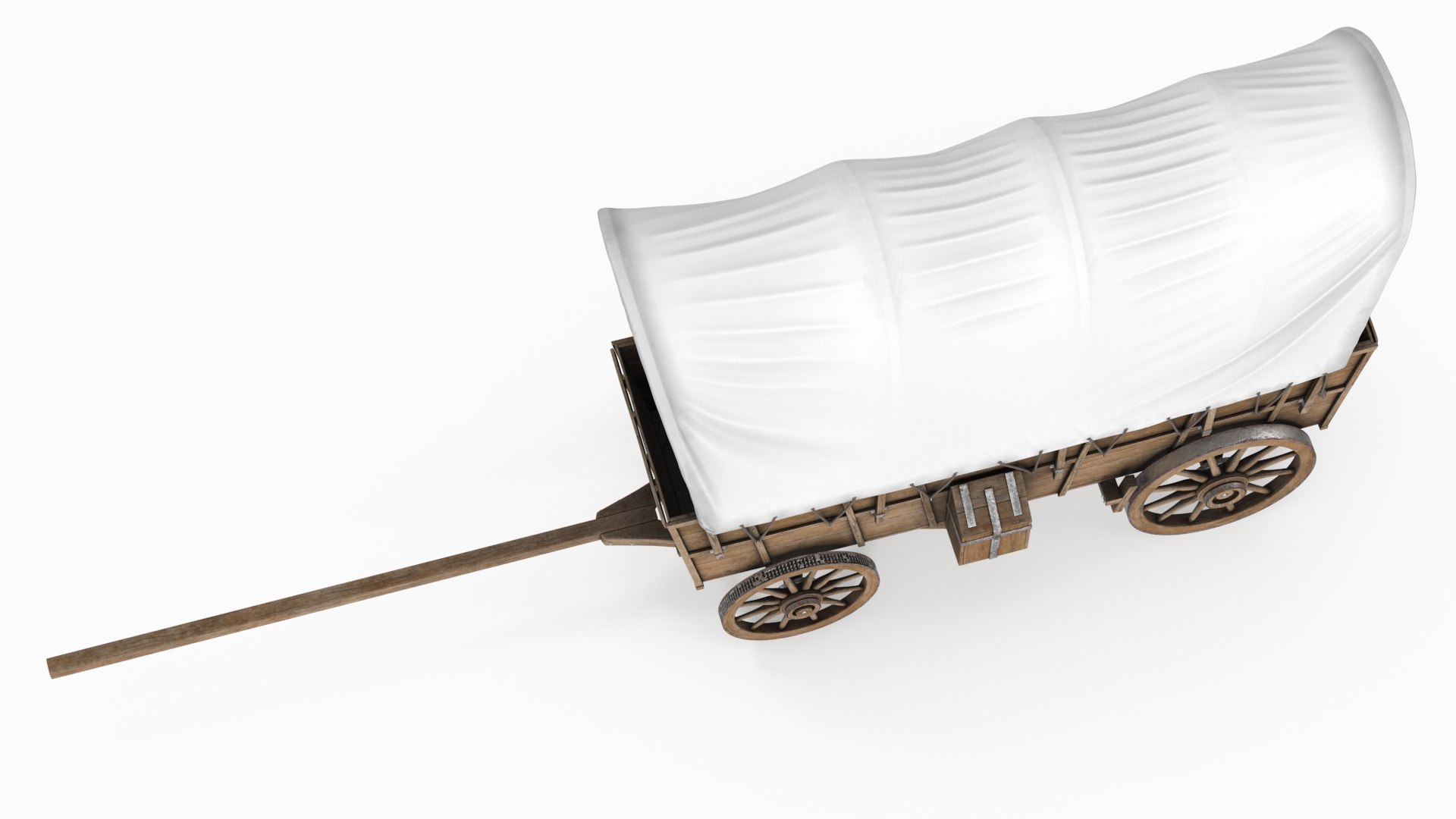 3D Covered Wagon model - TurboSquid 1851818