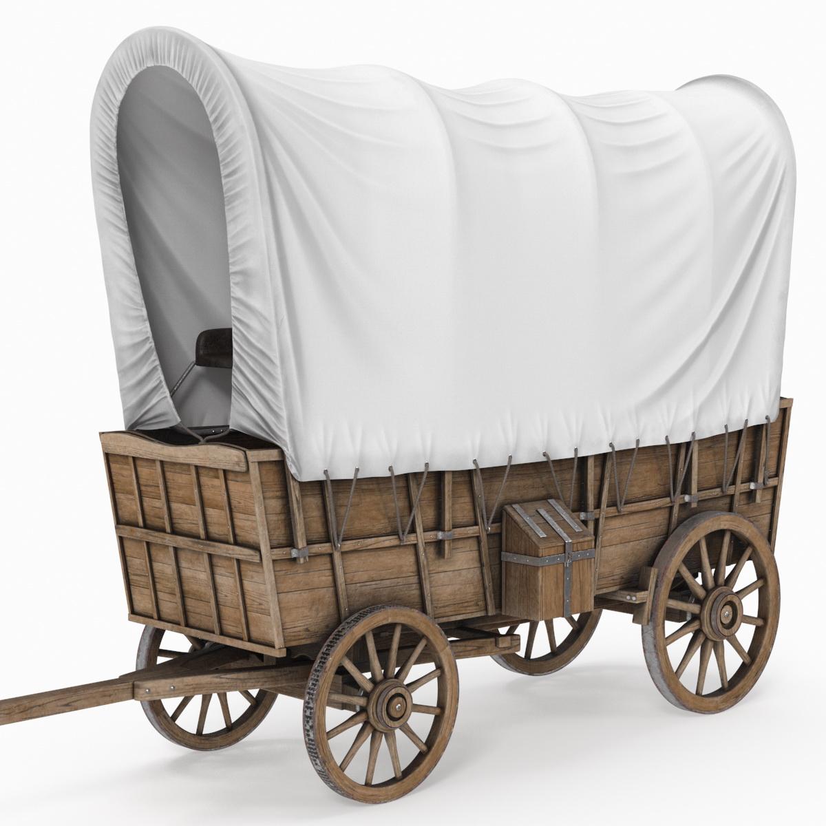 3D Covered Wagon model - TurboSquid 1851818