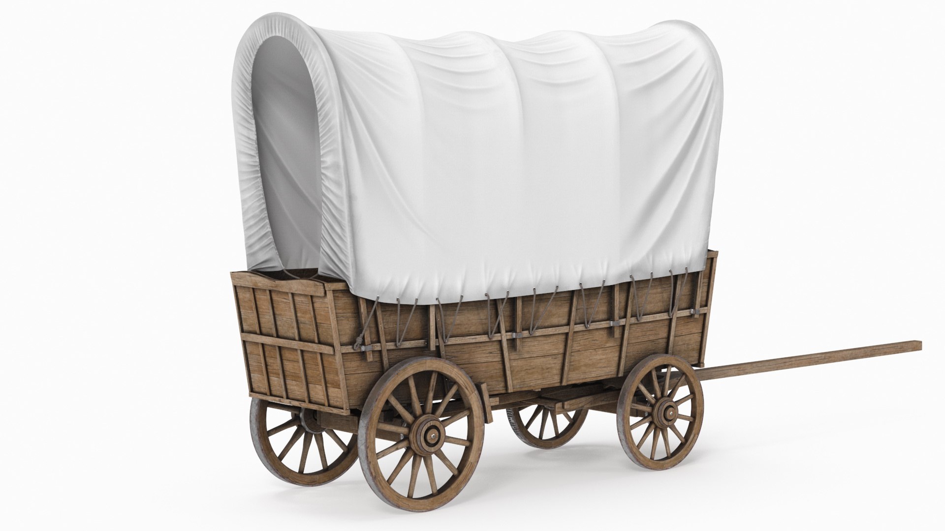 3D Covered Wagon model - TurboSquid 1851818