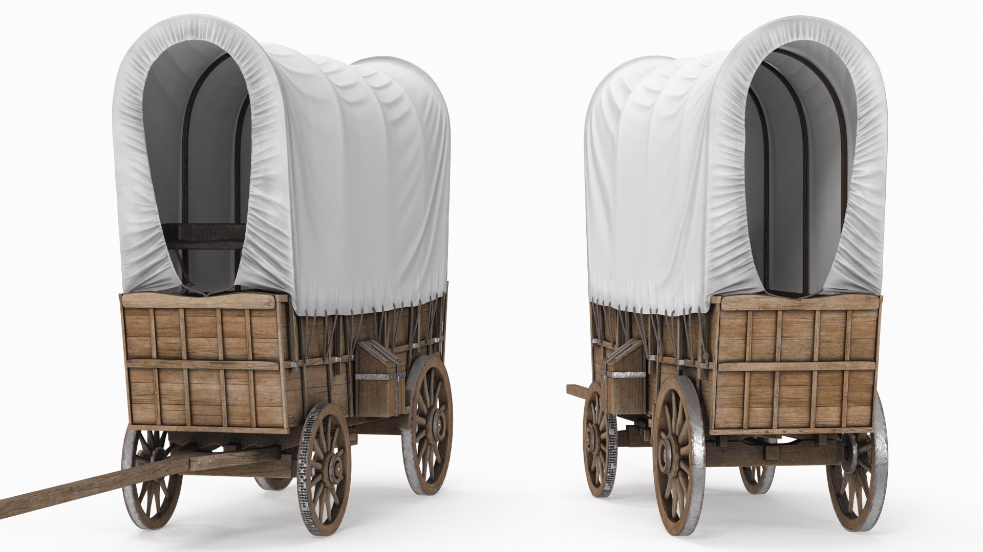 3D Covered Wagon model - TurboSquid 1851818