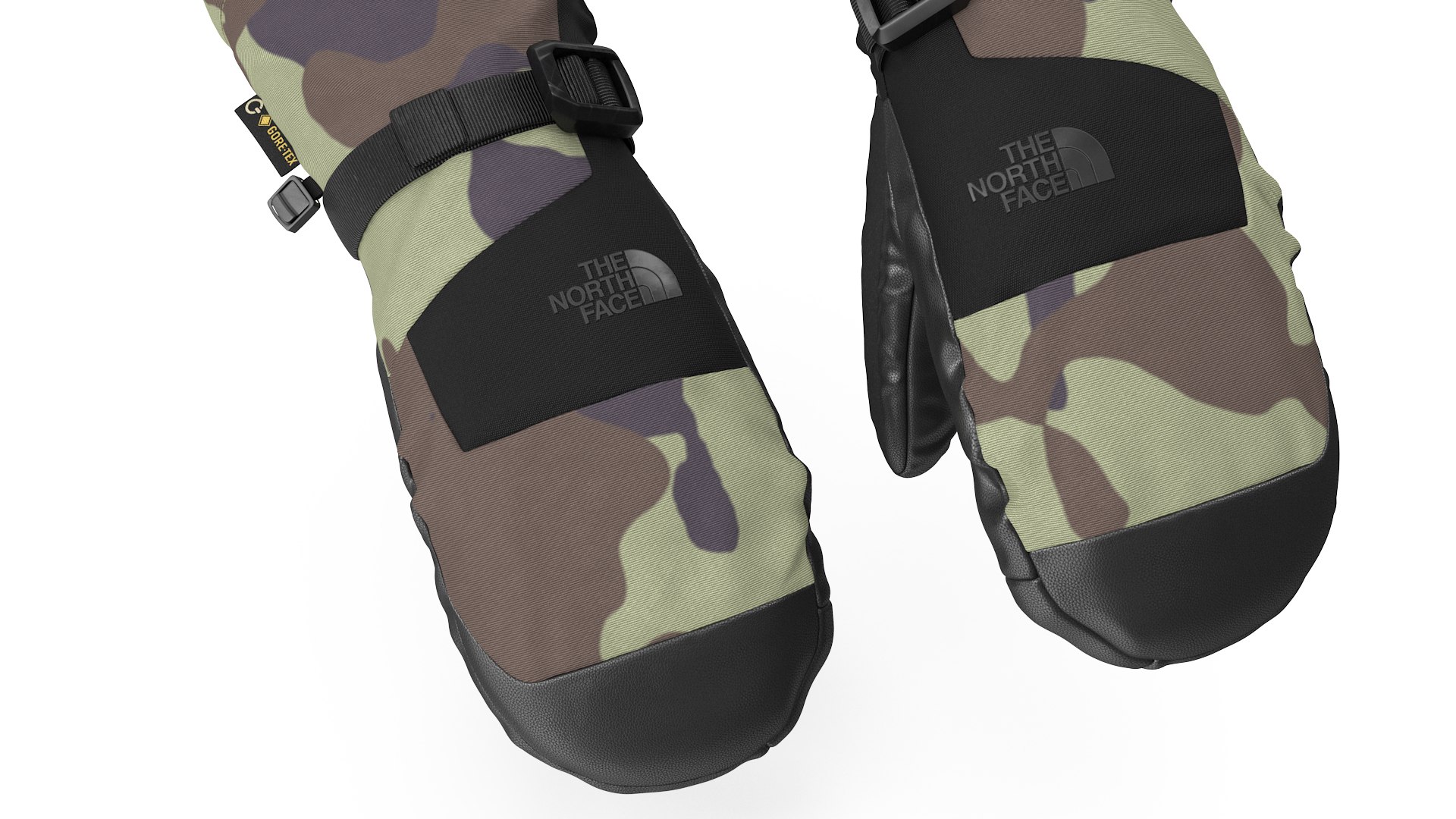 The North Face Mens Montana Snow Mitten Gloves Camo Model - TurboSquid ...