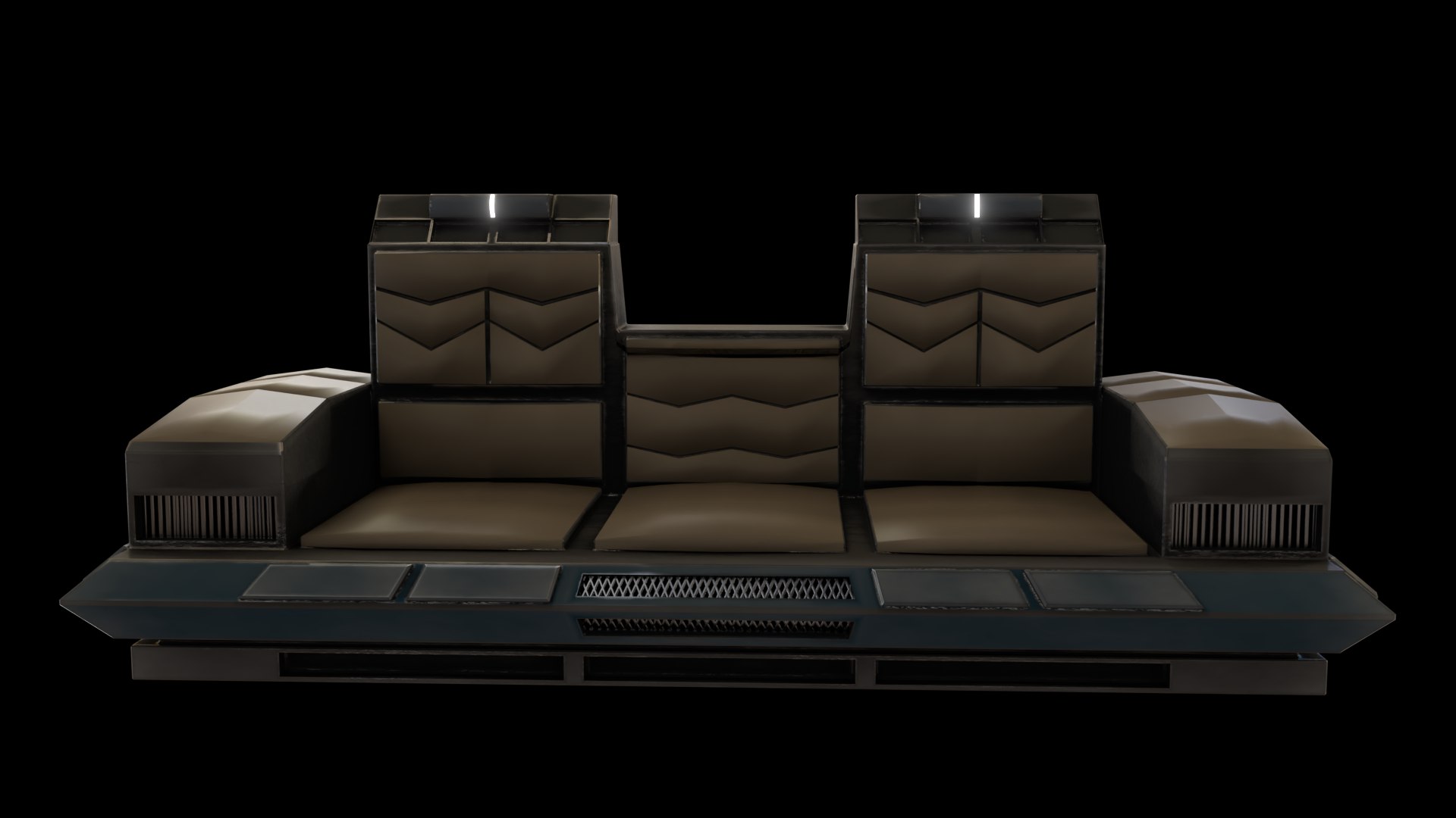 3D Model Sci-Fi Lounge Couch - TurboSquid 2352703