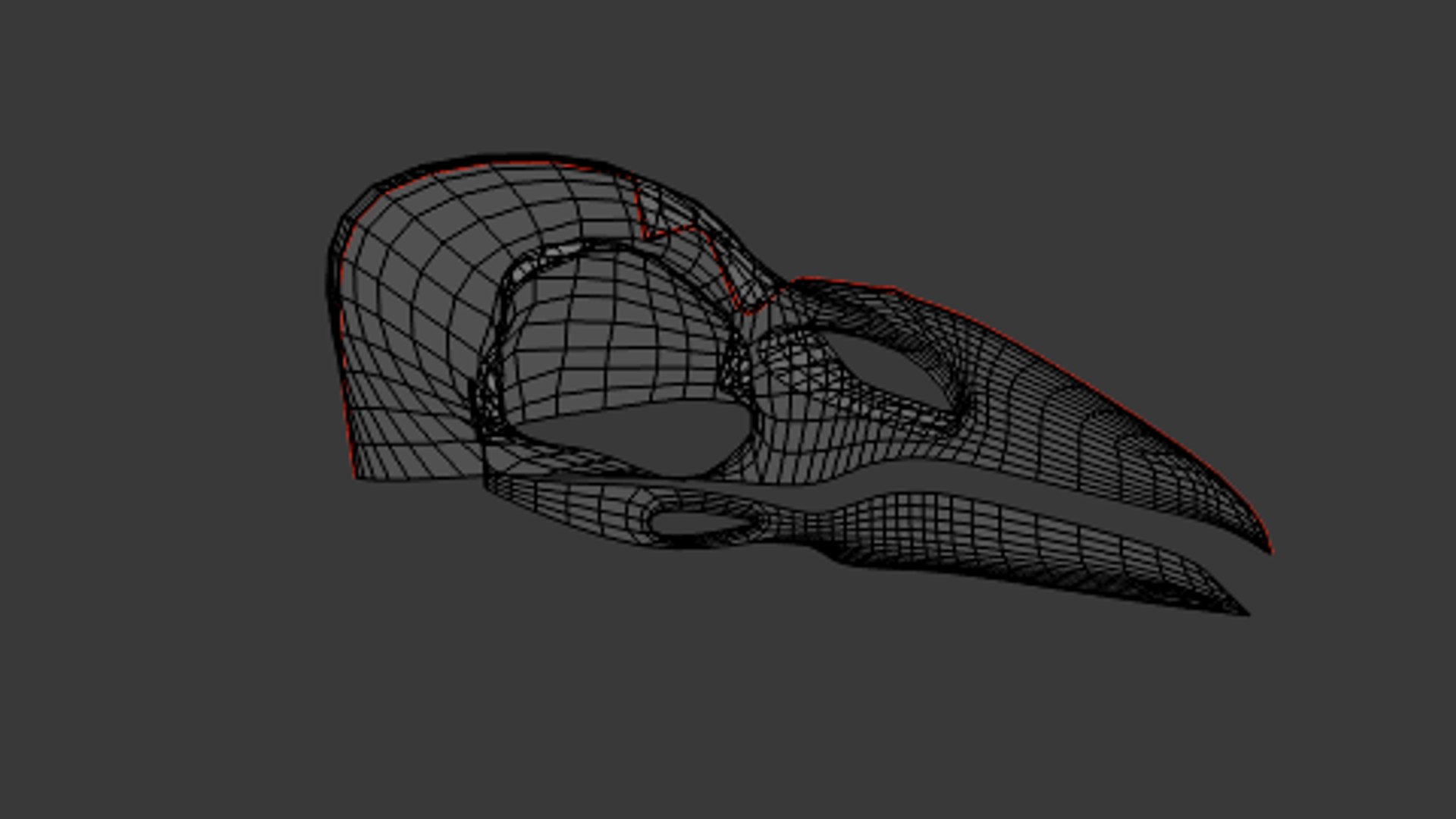 Skull Head Crow 3d Obj