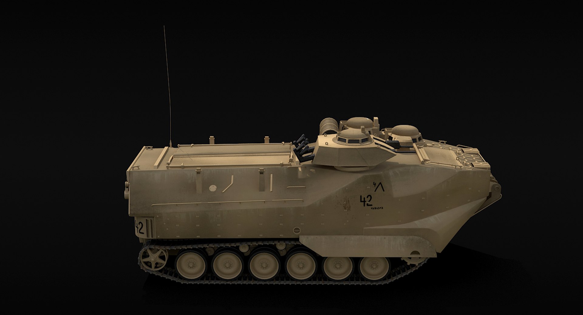 3d Aav-p7 A1 Desert Camo Model