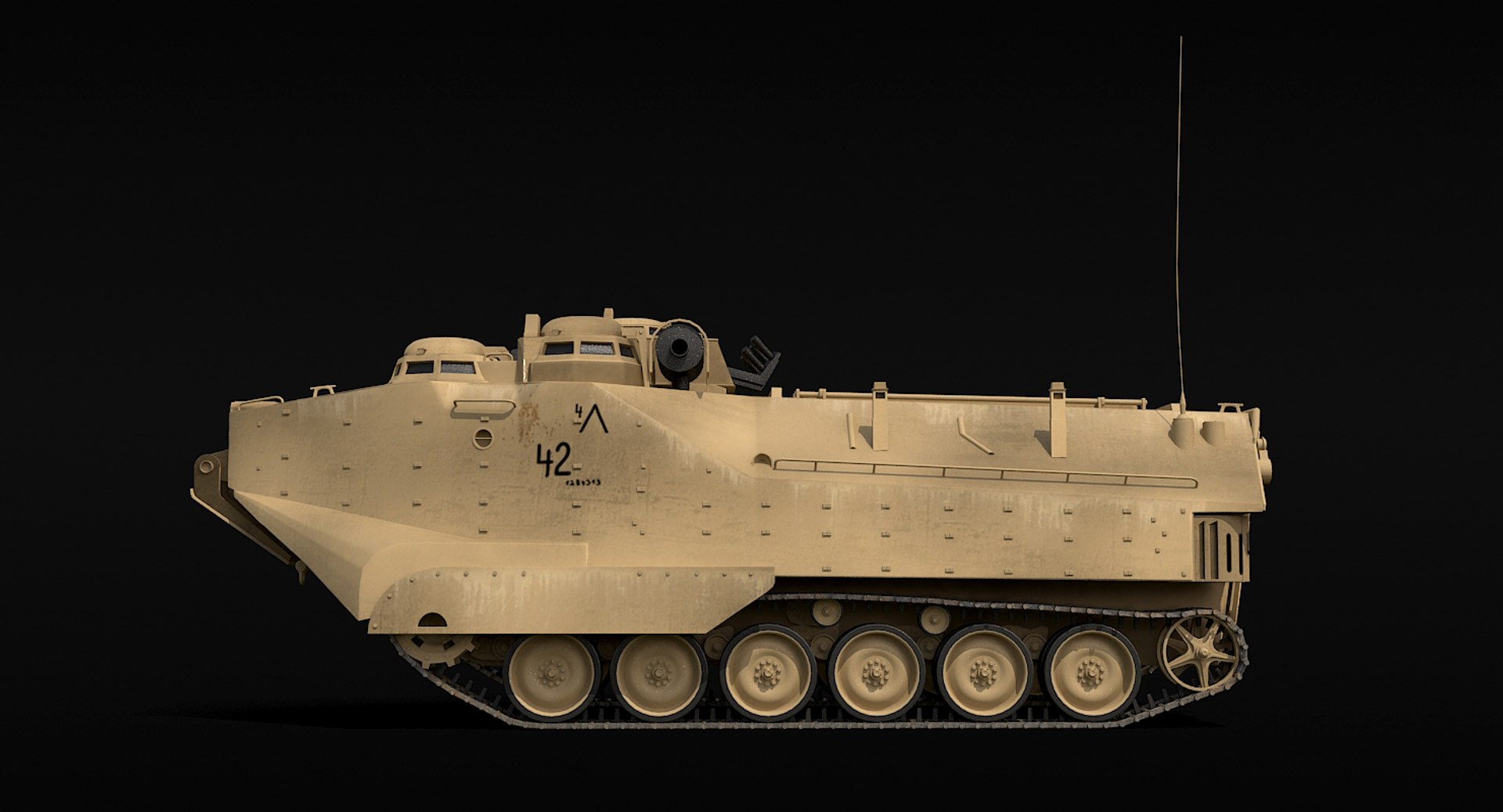 3d Aav-p7 A1 Desert Camo Model