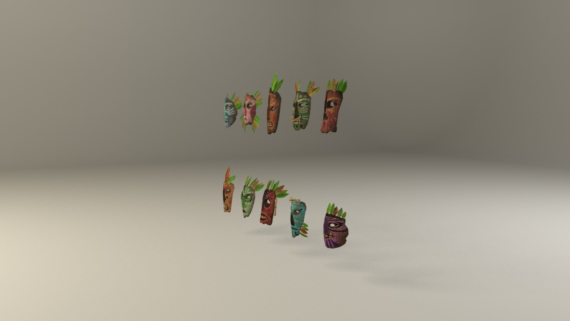 3D Model Indigenous Wood Masks - TurboSquid 1947106