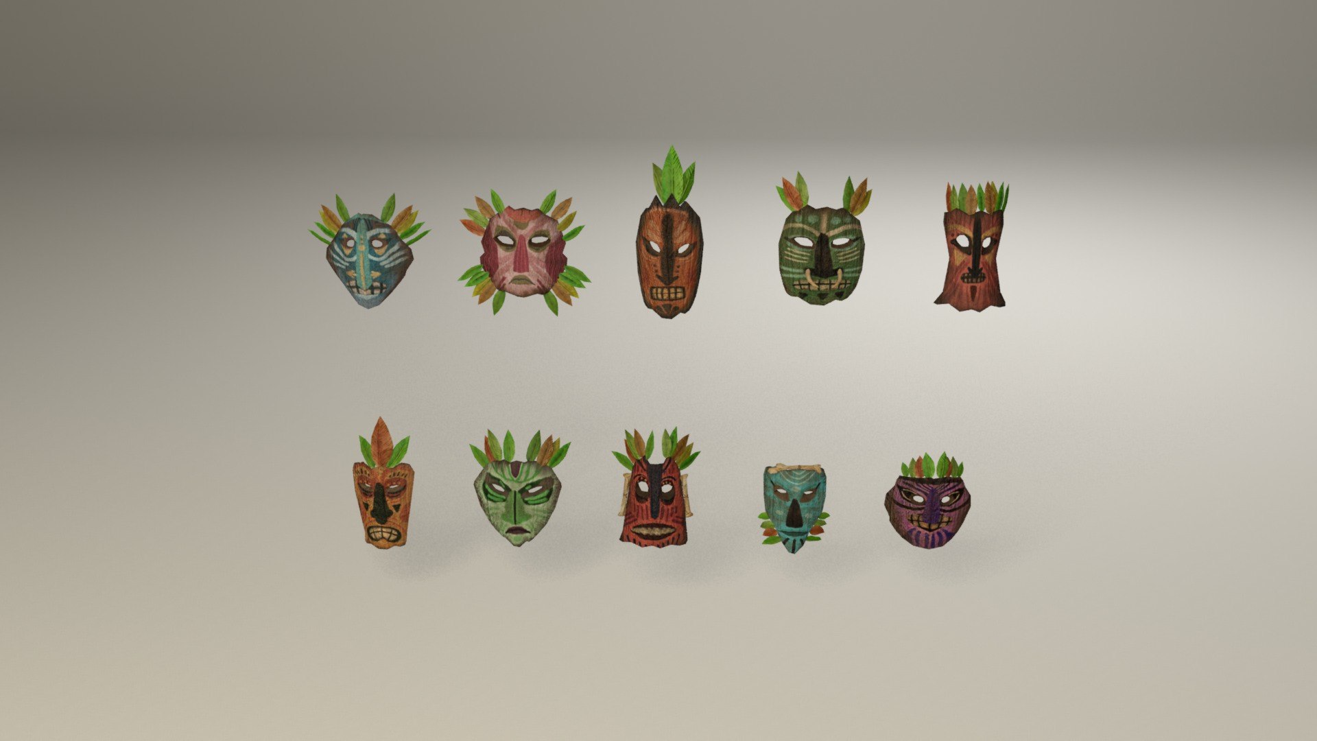 3D Model Indigenous Wood Masks - TurboSquid 1947106