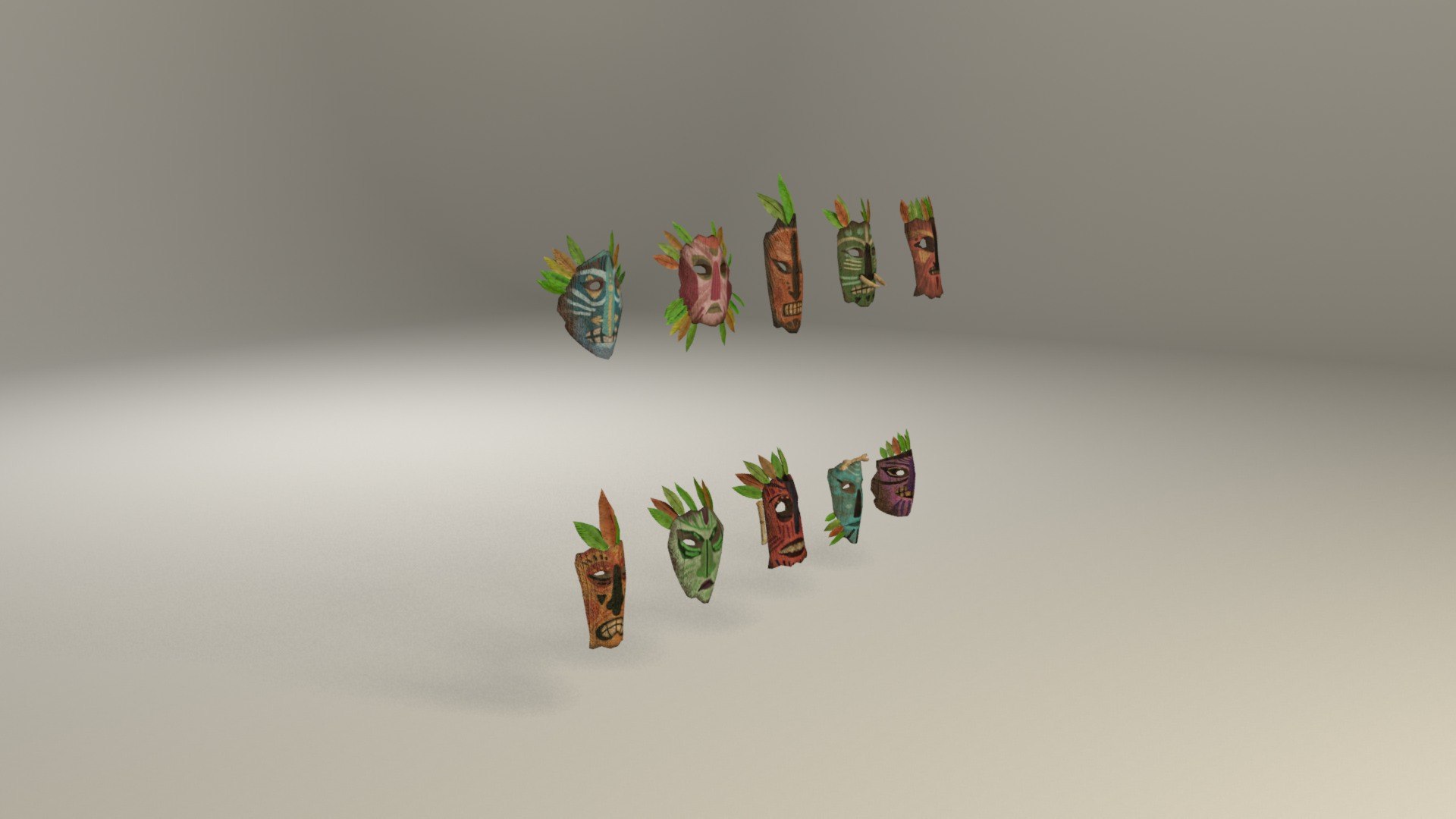 3D Model Indigenous Wood Masks - TurboSquid 1947106