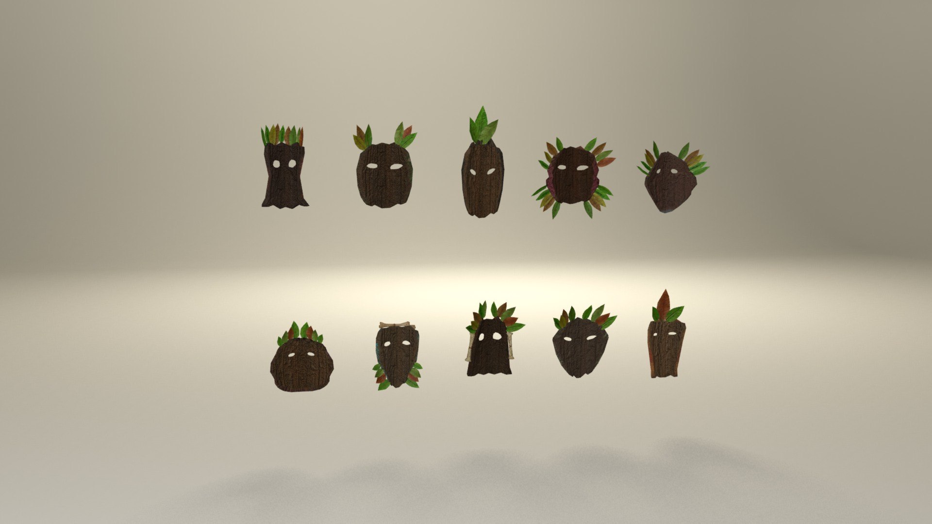 3D Model Indigenous Wood Masks - TurboSquid 1947106