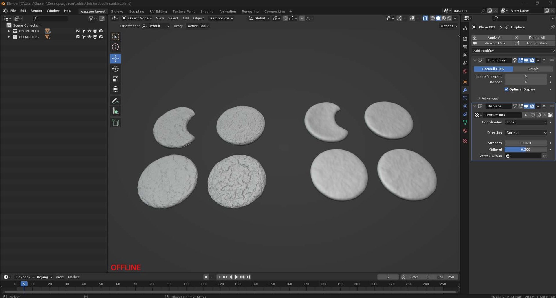 3D cookies - TurboSquid 2140785