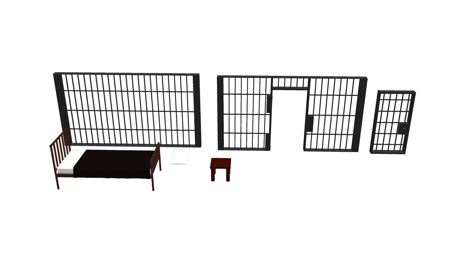 Jail Cell Low-poly 3D Model - TurboSquid 1742876