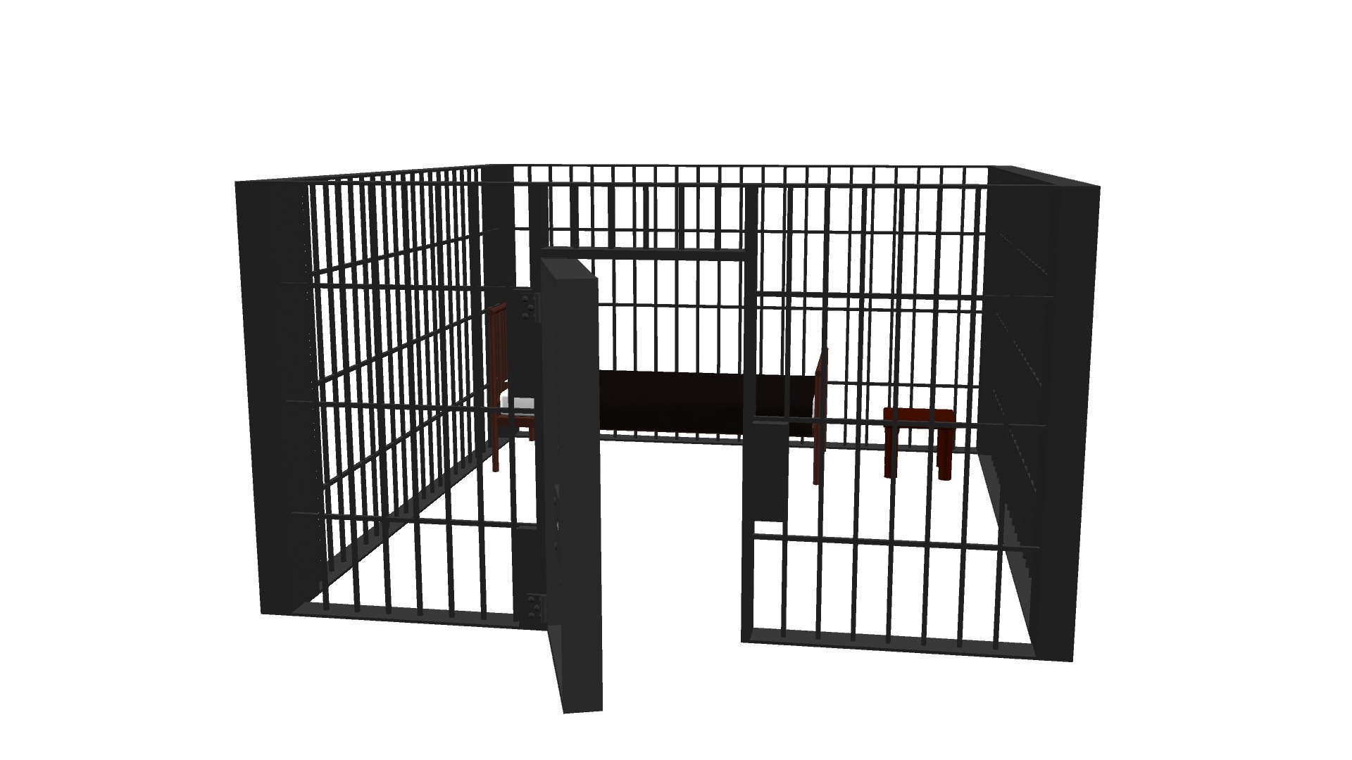 Jail Cell Low-poly 3D Model - TurboSquid 1742876