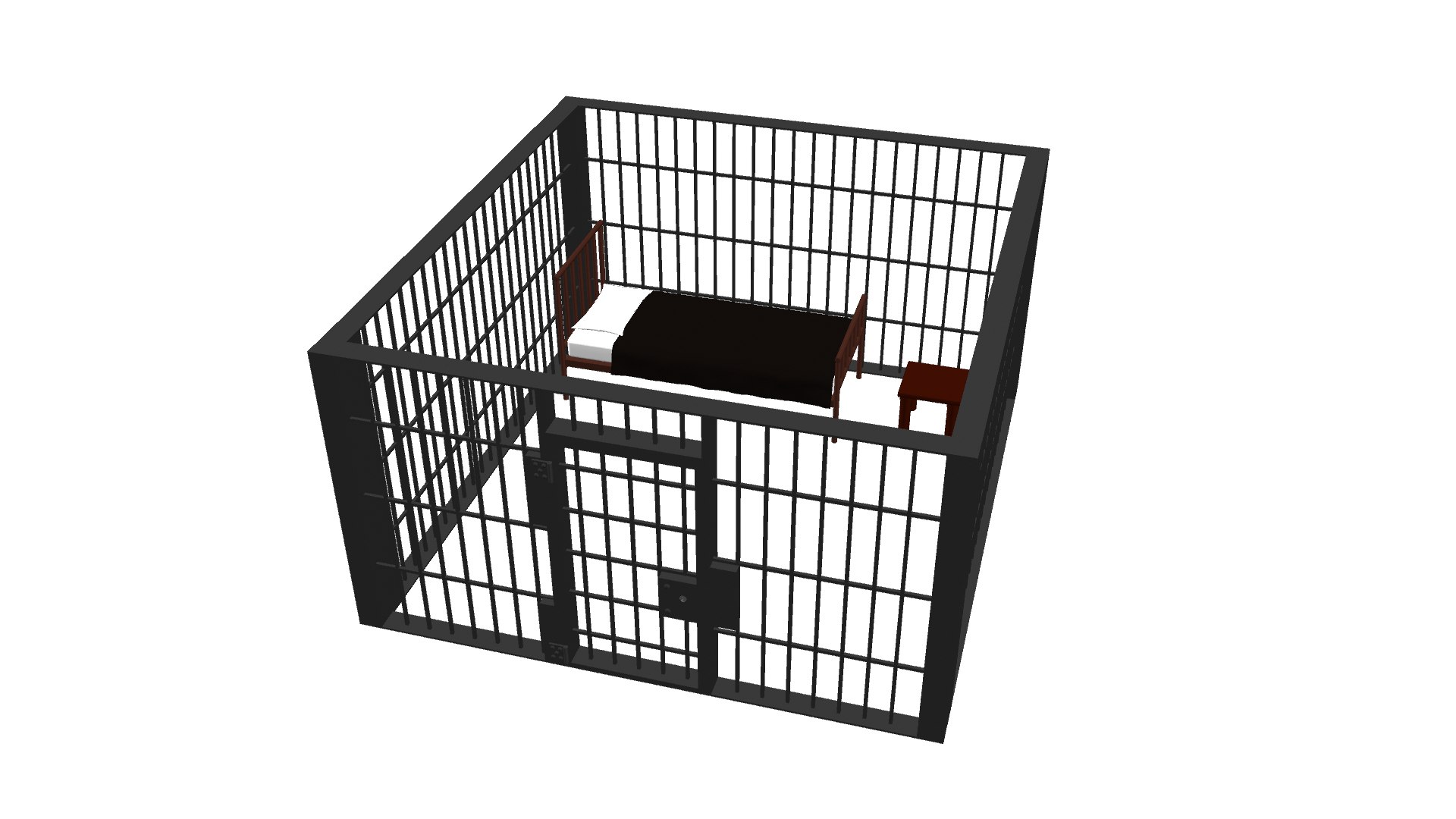 Jail Cell Low-poly 3D Model - TurboSquid 1742876
