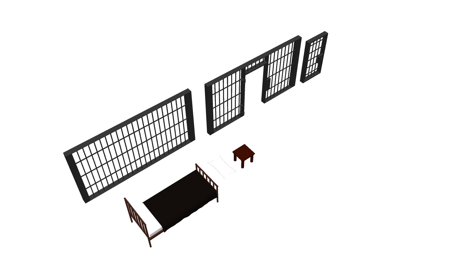 Jail Cell Low-poly 3D Model - TurboSquid 1742876