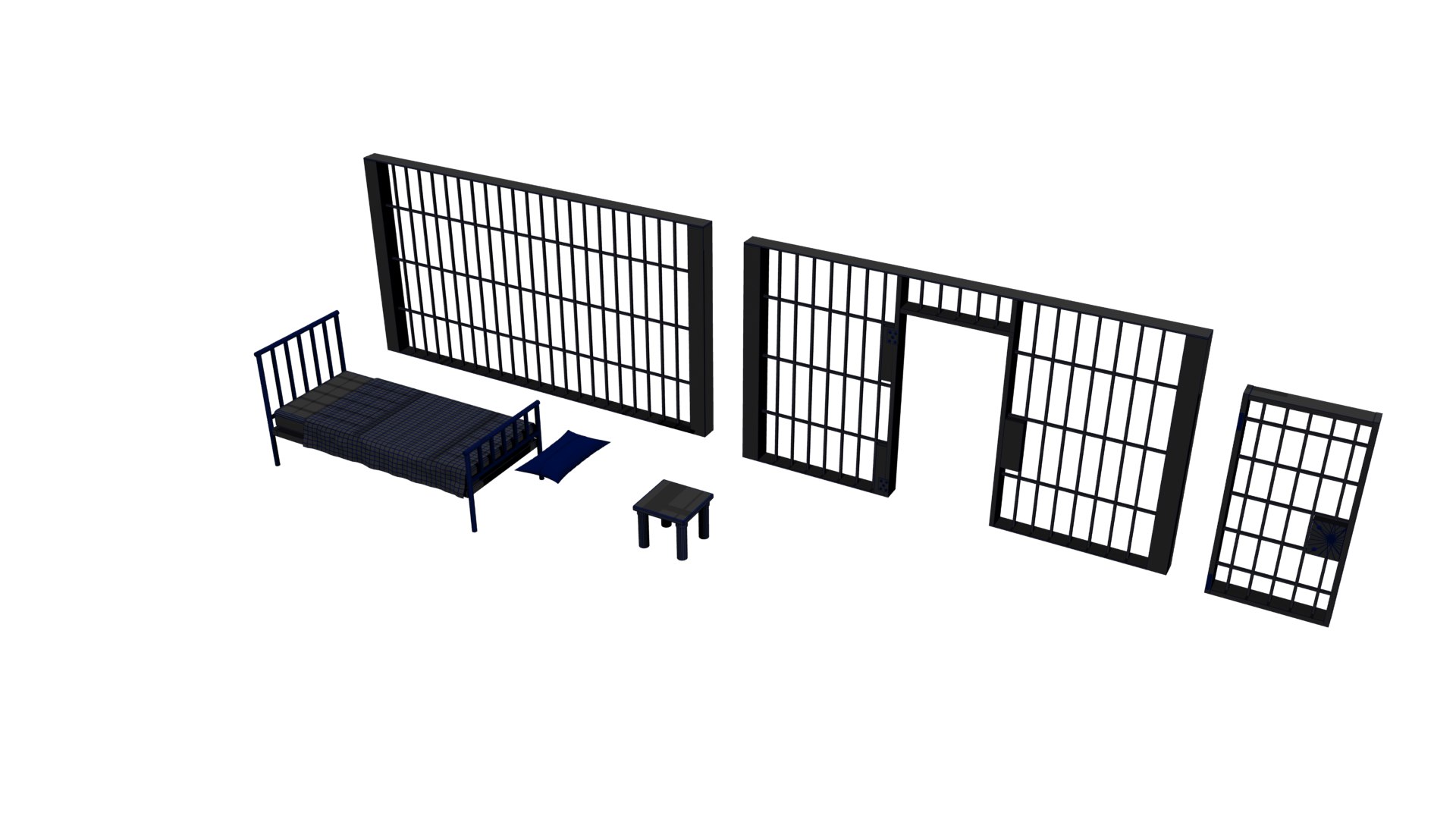 Jail Cell Low-poly 3D Model - TurboSquid 1742876