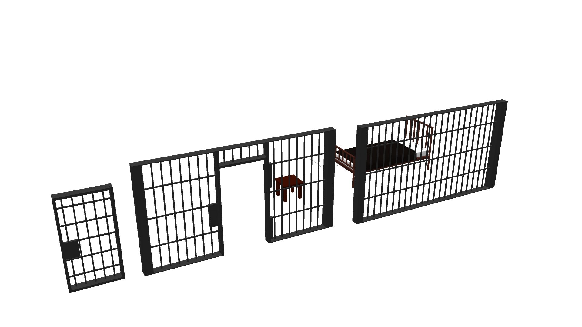 Jail Cell Low-poly 3D Model - TurboSquid 1742876