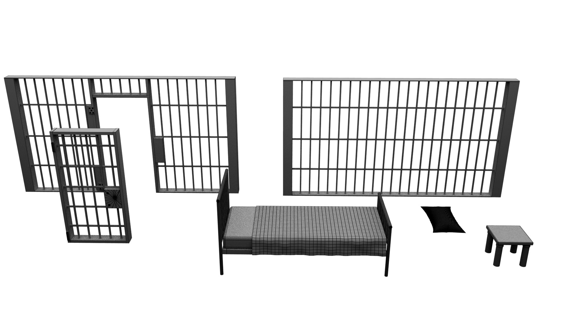 Jail Cell Low-poly 3D Model - TurboSquid 1742876