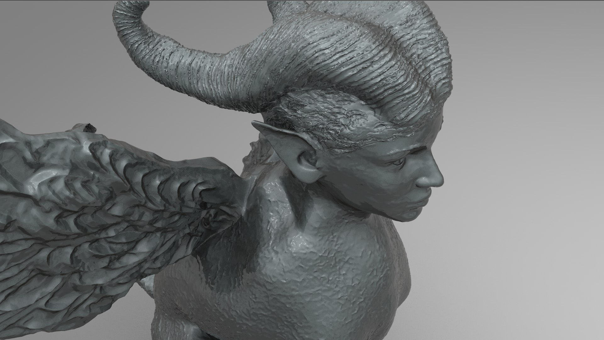 Statue Woman Lion Solid 3D Model - TurboSquid 1580506