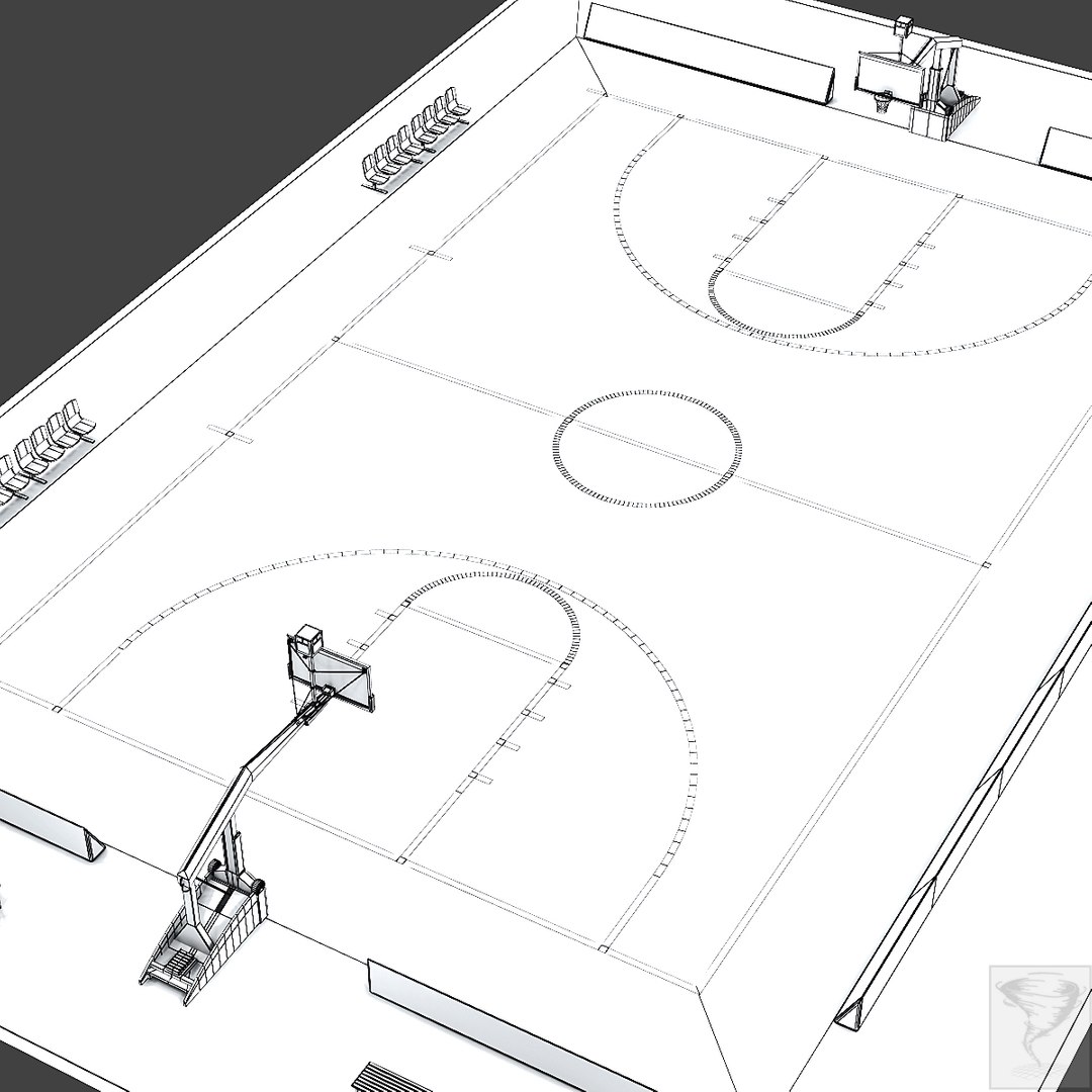3d Basketball Court Model