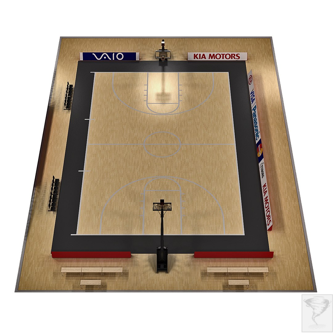 3d Basketball Court Model