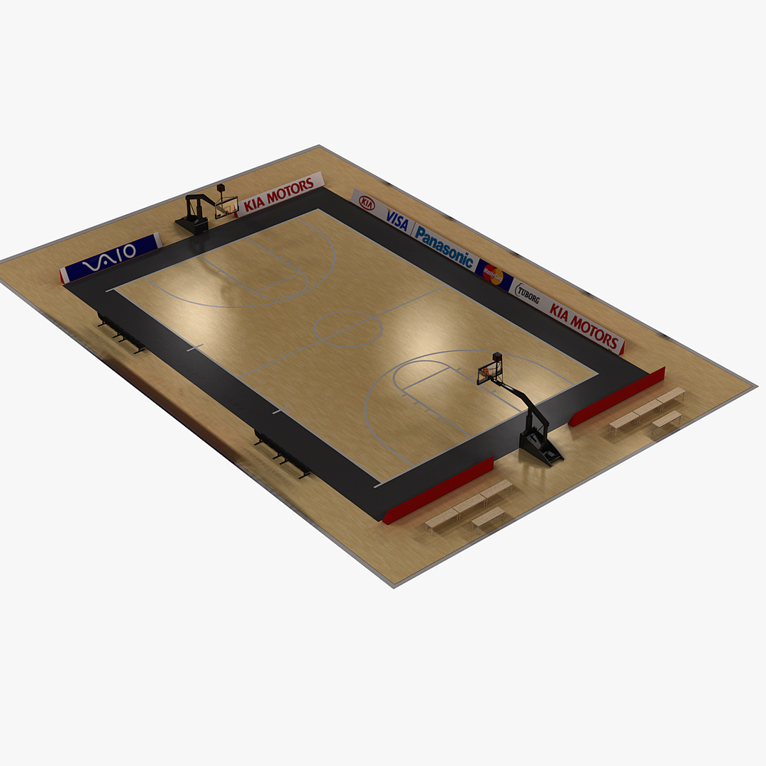 3d Basketball Court Model