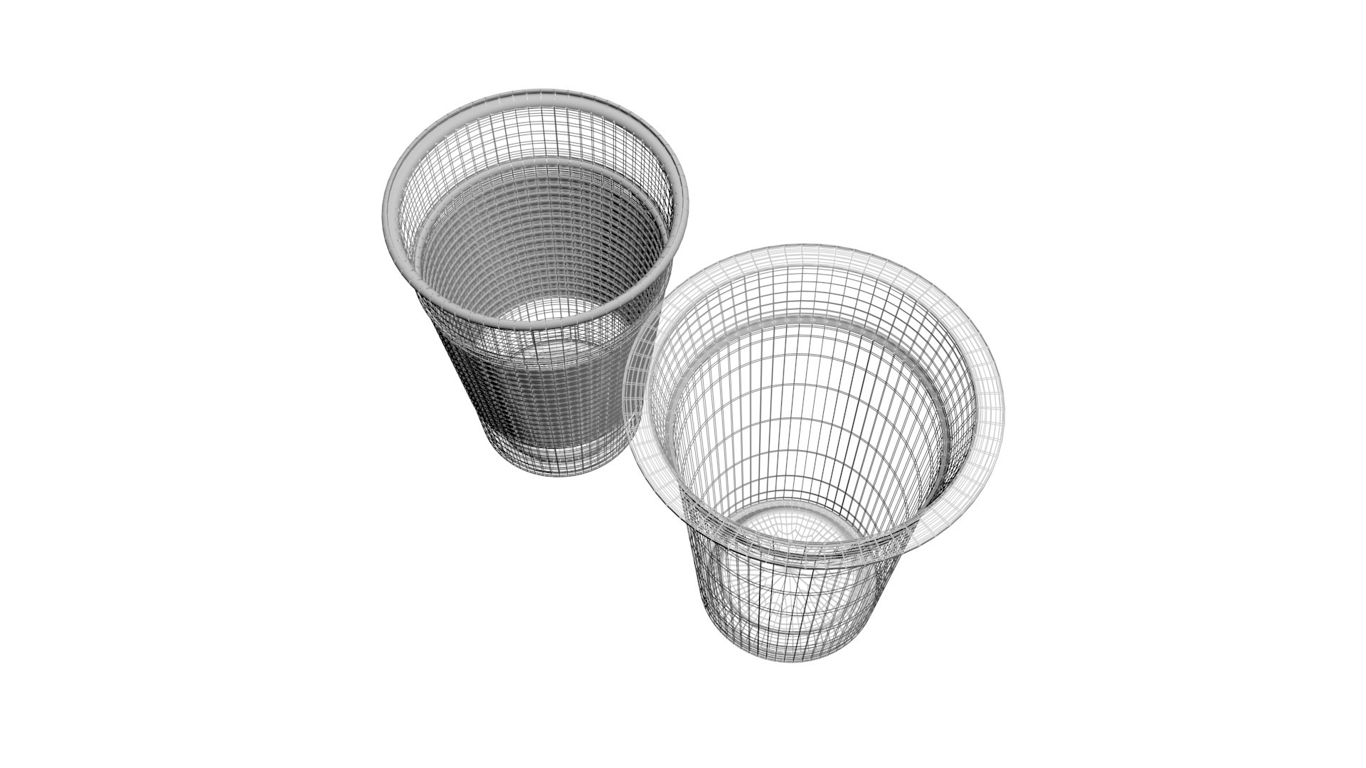 3D Model Two Plastic Cups - TurboSquid 2245348