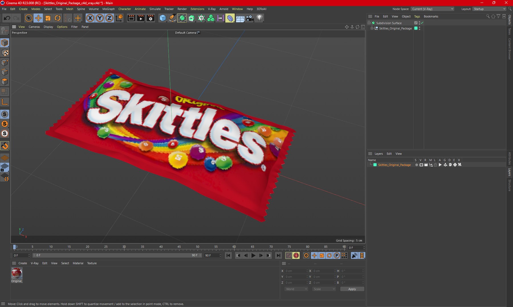 3D Skittles Original Package - TurboSquid 2290765