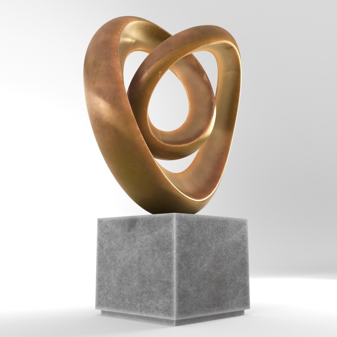 Modern decorative abstract bronze 3D model - TurboSquid 1648993