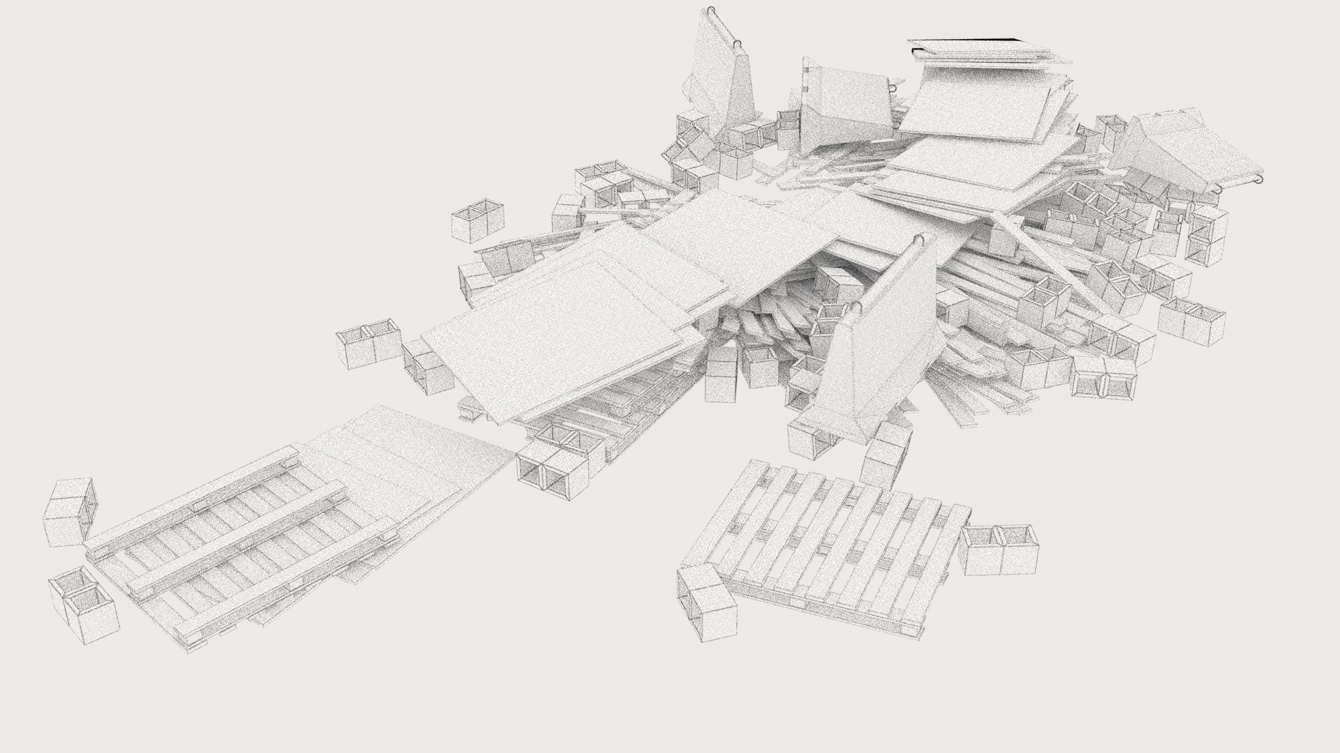 3D Construction Pallet Pile 1 - TurboSquid 1949389